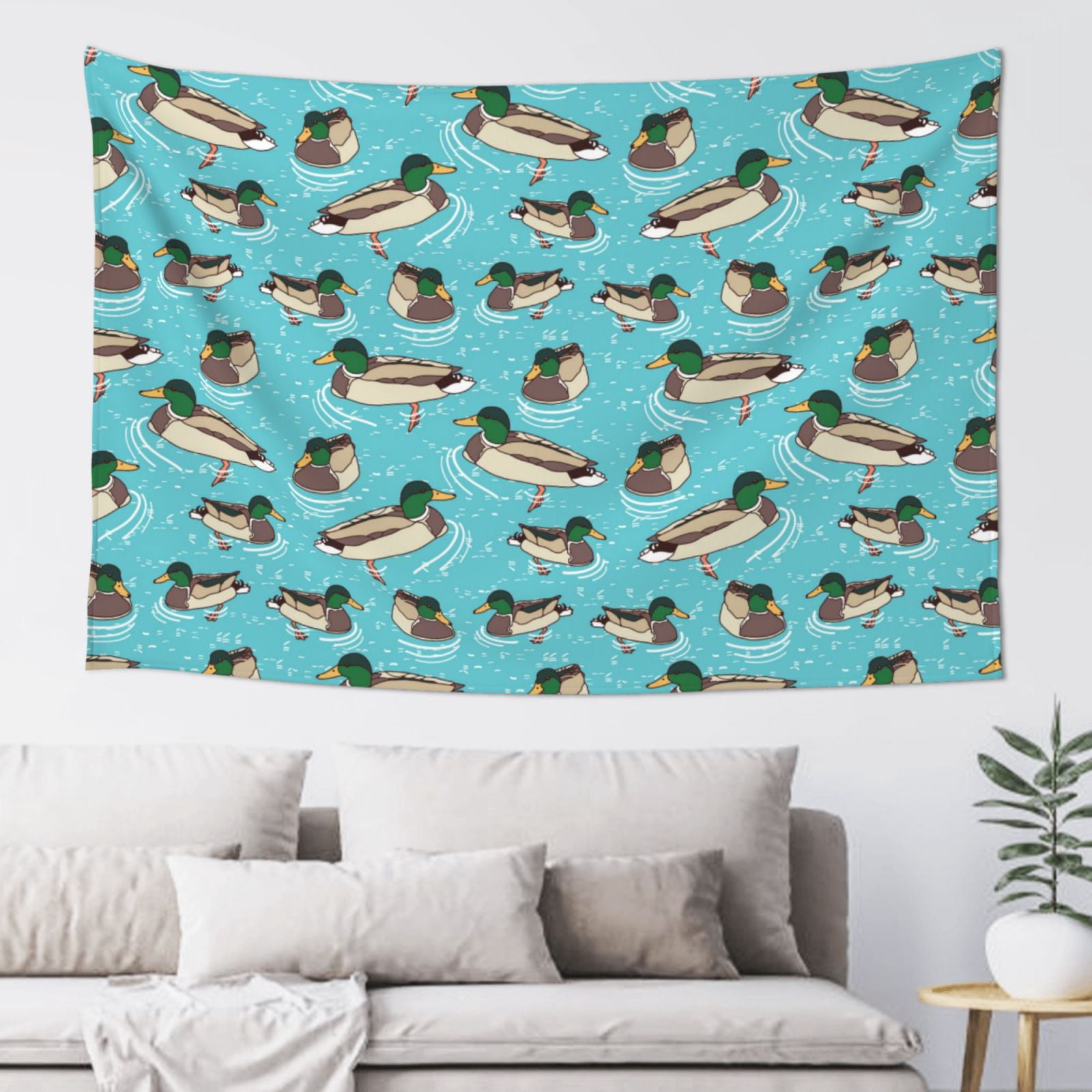 Easygdp Mallard Ducks Swimming In The Lake Tapestry Wall Hanging, Wall ...