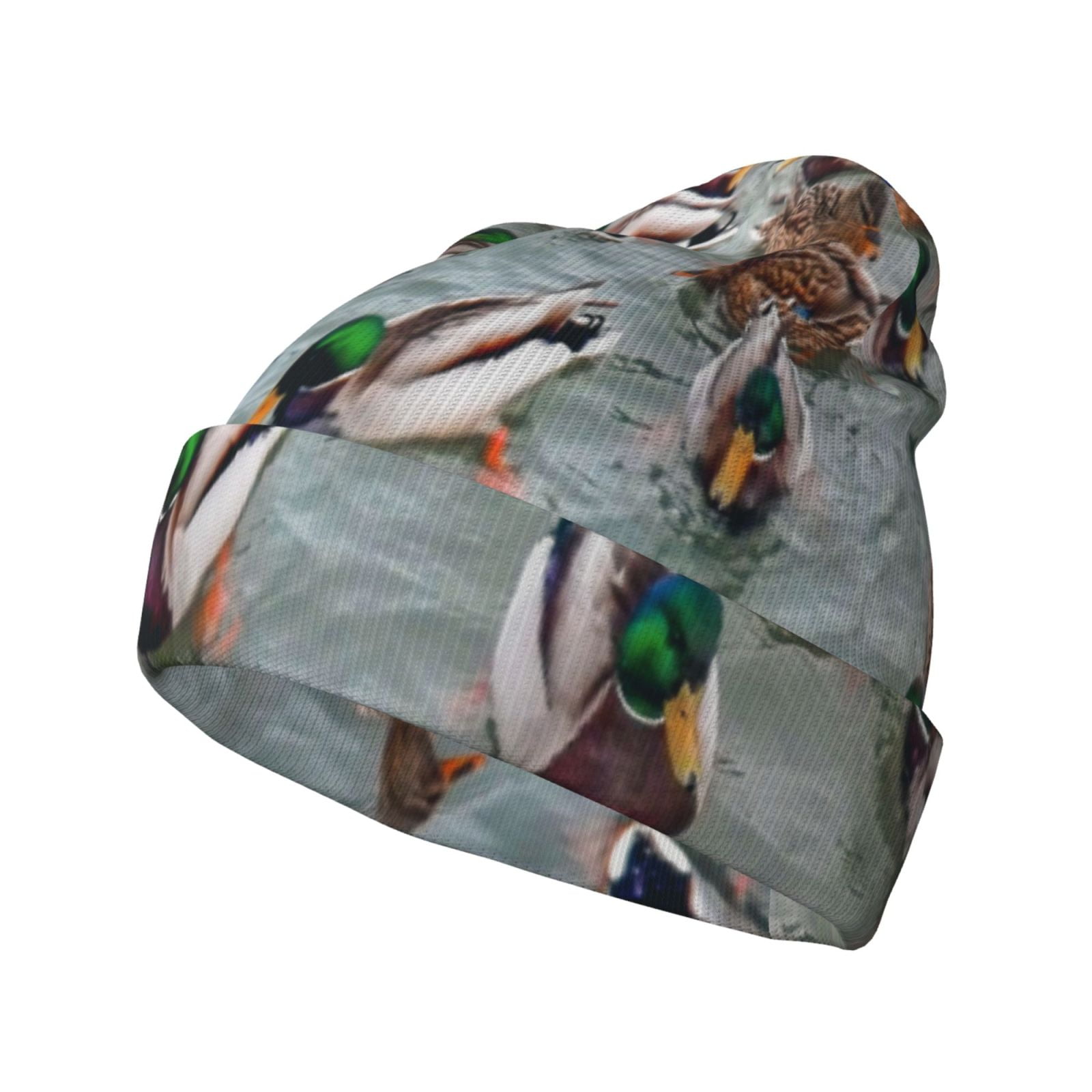 Easygdp Mallard Ducks Swimming Winter Beanie for Men Women Beanie Knit ...