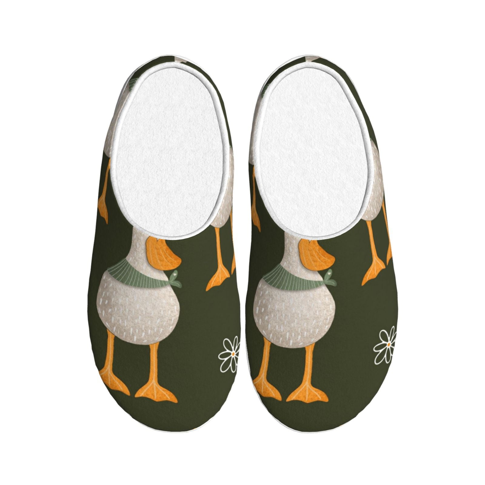 Easygdp Mallard Ducks Wild Birds Slippers for Women Mens Winter Warm ...