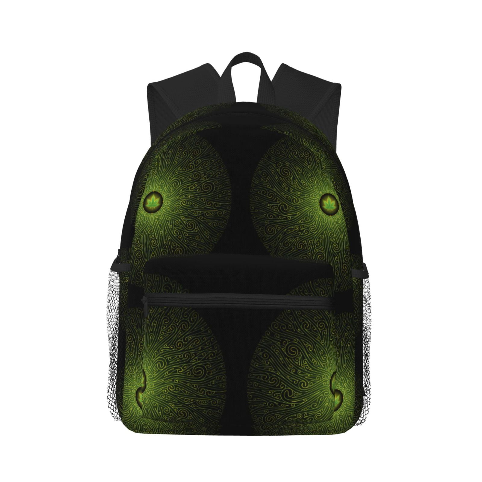 Easygdp Mandala With Marijuana Leaf Casual Laptop Backpack, Backpack ...