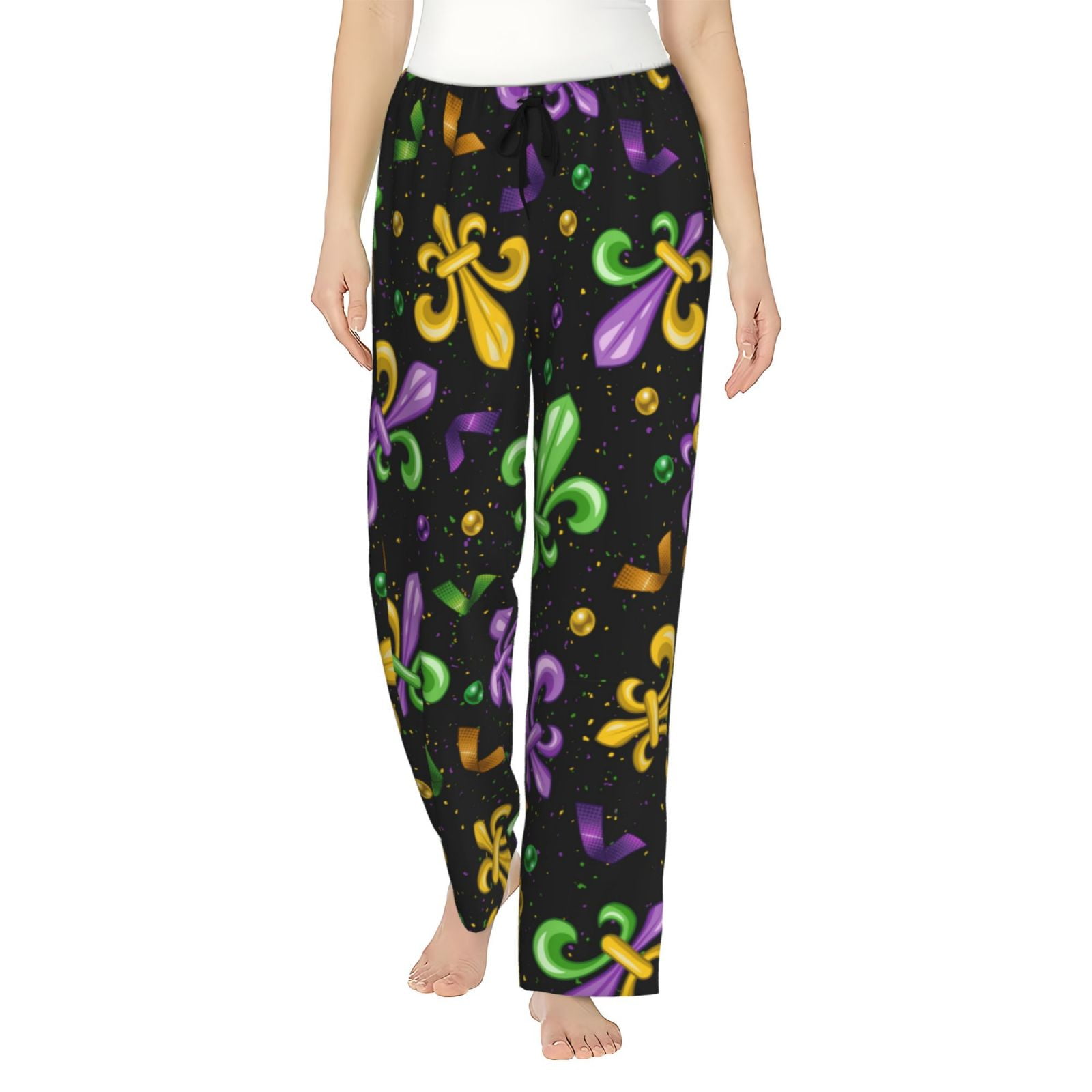 Easygdp Mardi Gras Carnival4 Women's Drawstring Pajama Pants | Lounge ...
