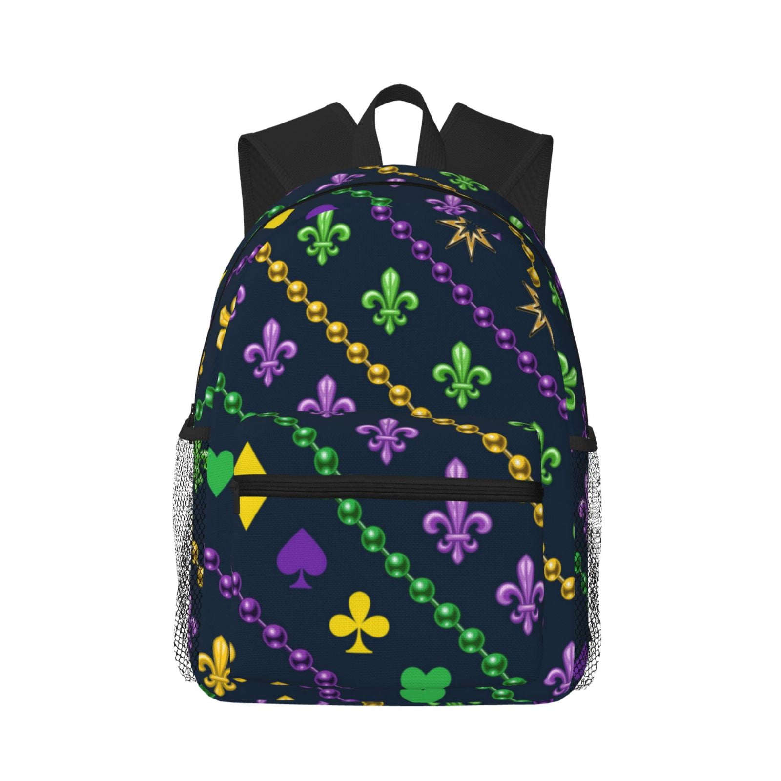 Easygdp Mardi Gras Strings of Beads Casual Laptop Backpack, Large ...