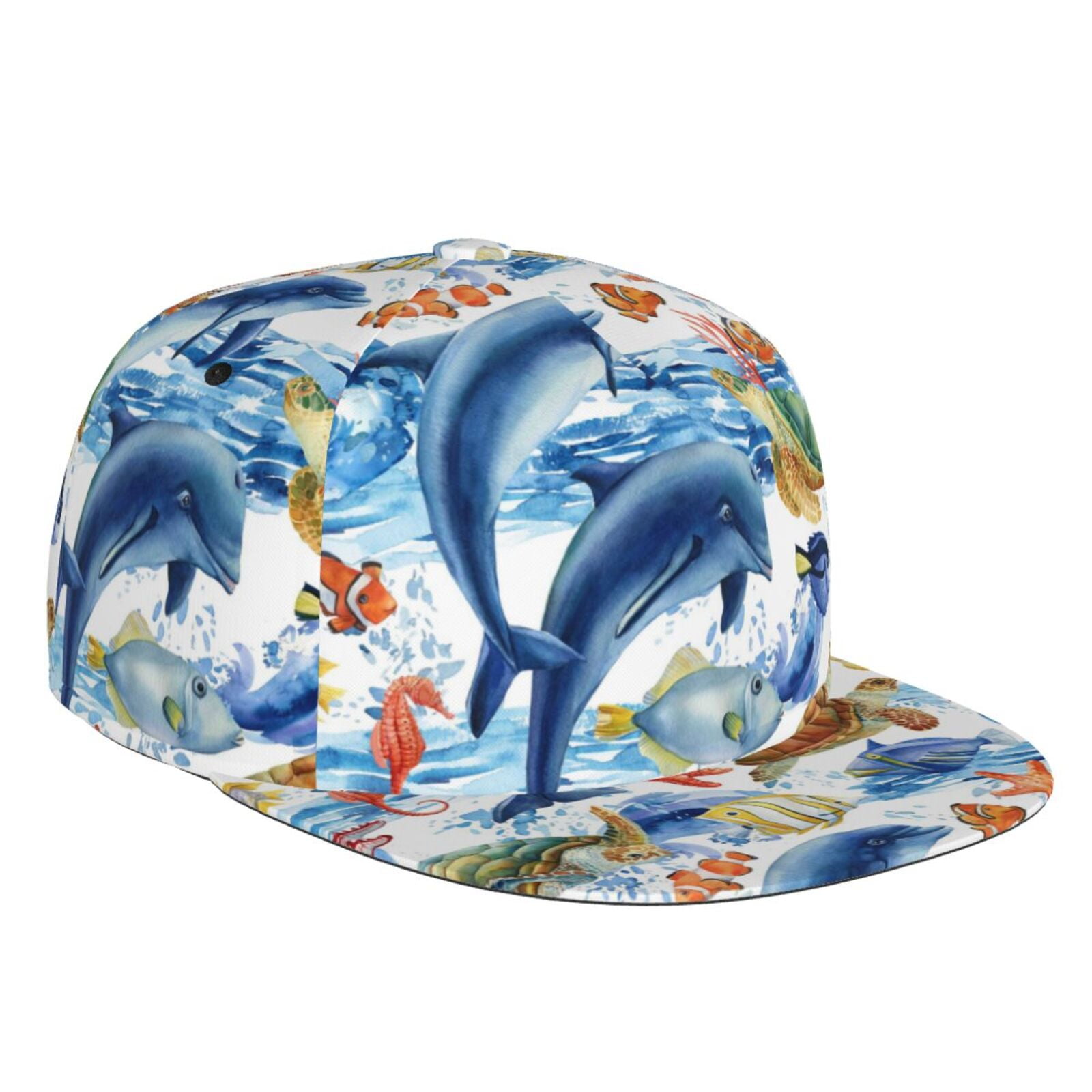 Easygdp Marine Animals Baseball Cap with Adjustable Flat Suitable for ...