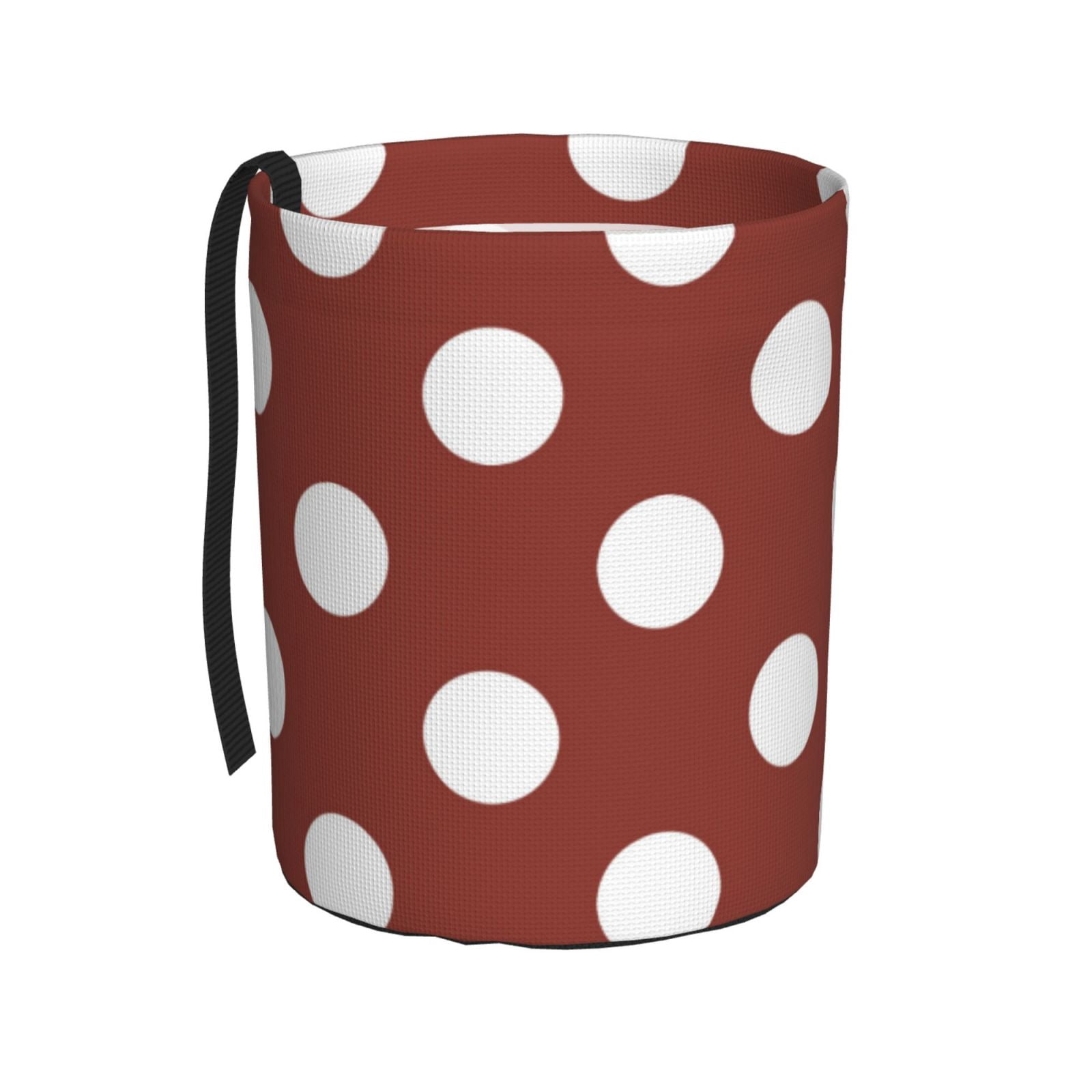 Easygdp Maroon And White Polka Dot Car Trash Can Garbage Car ...