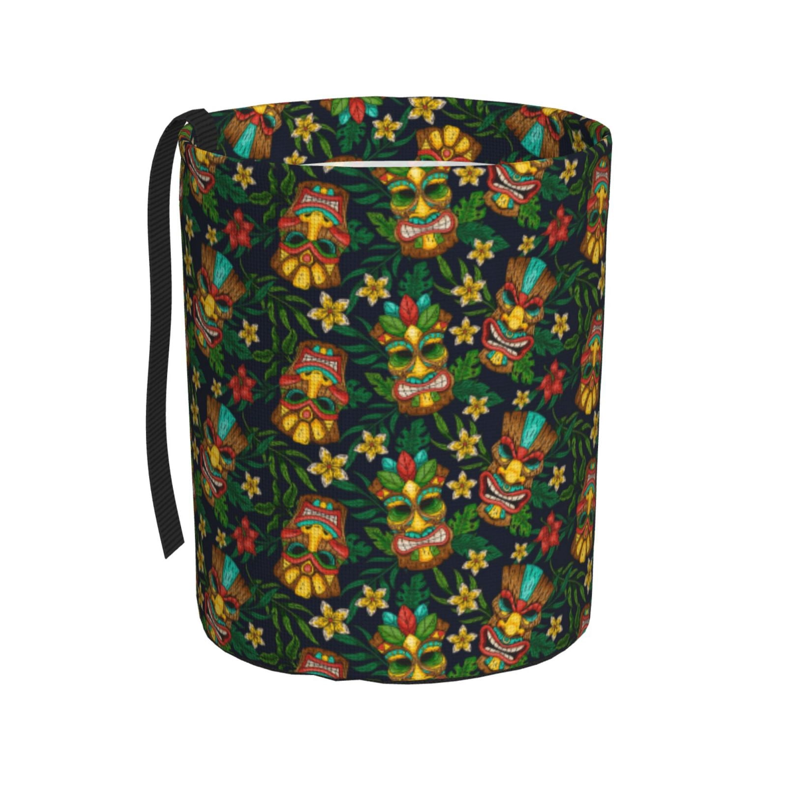 Easygdp Mask Tropical Flower Car Trash Can Garbage Car Accessories ...