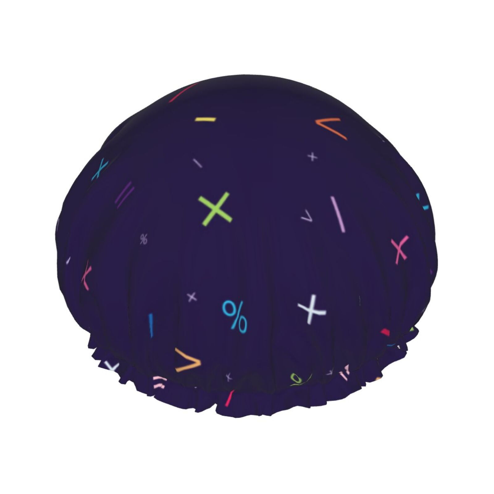Easygdp Mathematical Symbols Shower Caps for Women, Double Waterproof ...