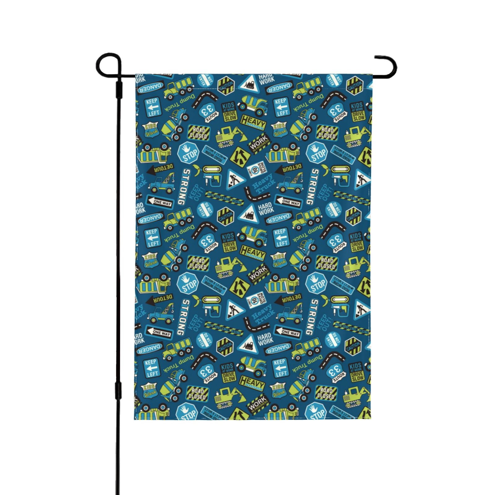 Easygdp Modern Excavator Garden Flag Yard Flag Welcome Flag, Double ...