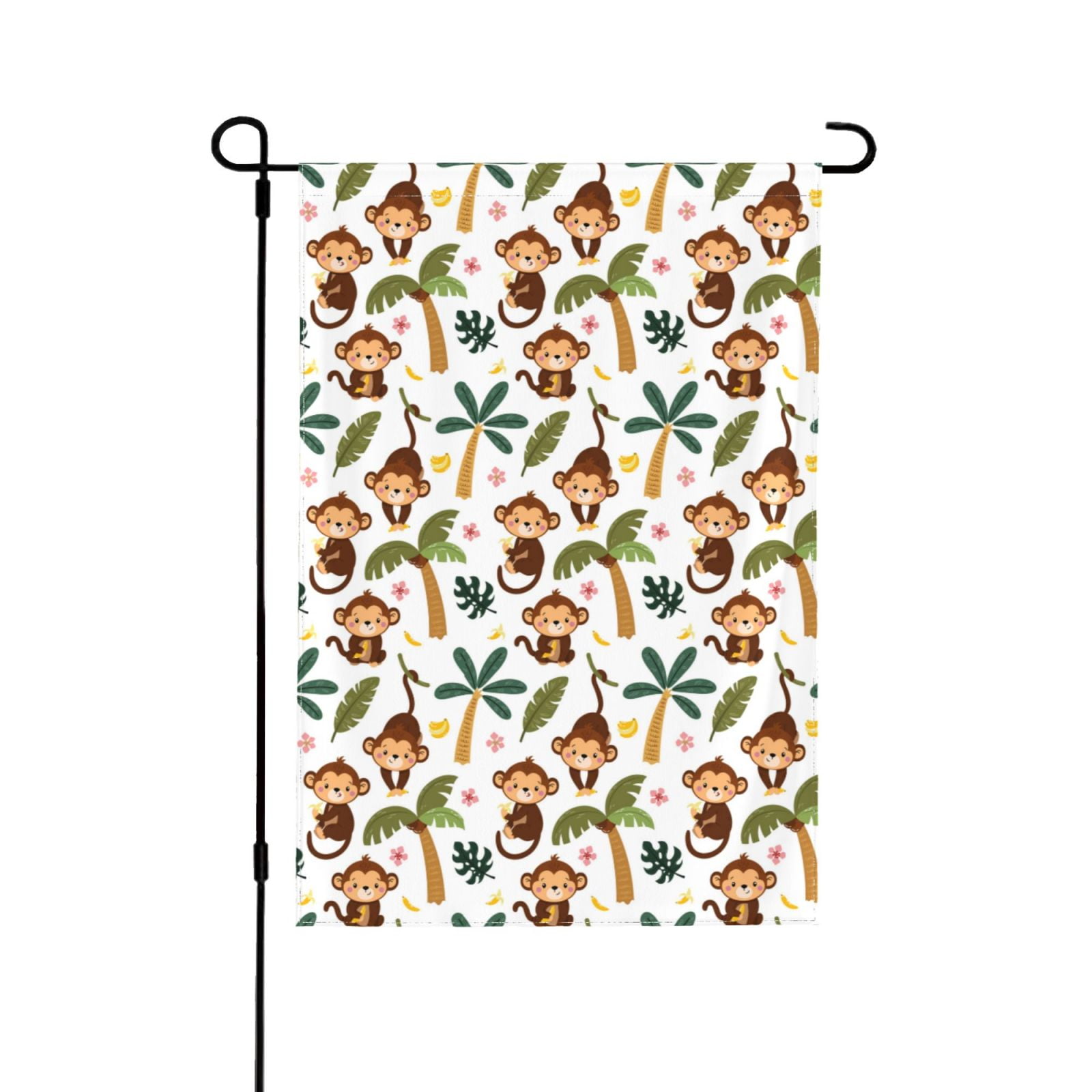 Easygdp Monkeys Swinging from Palms Garden Flag Yard Flag Welcome Flag ...