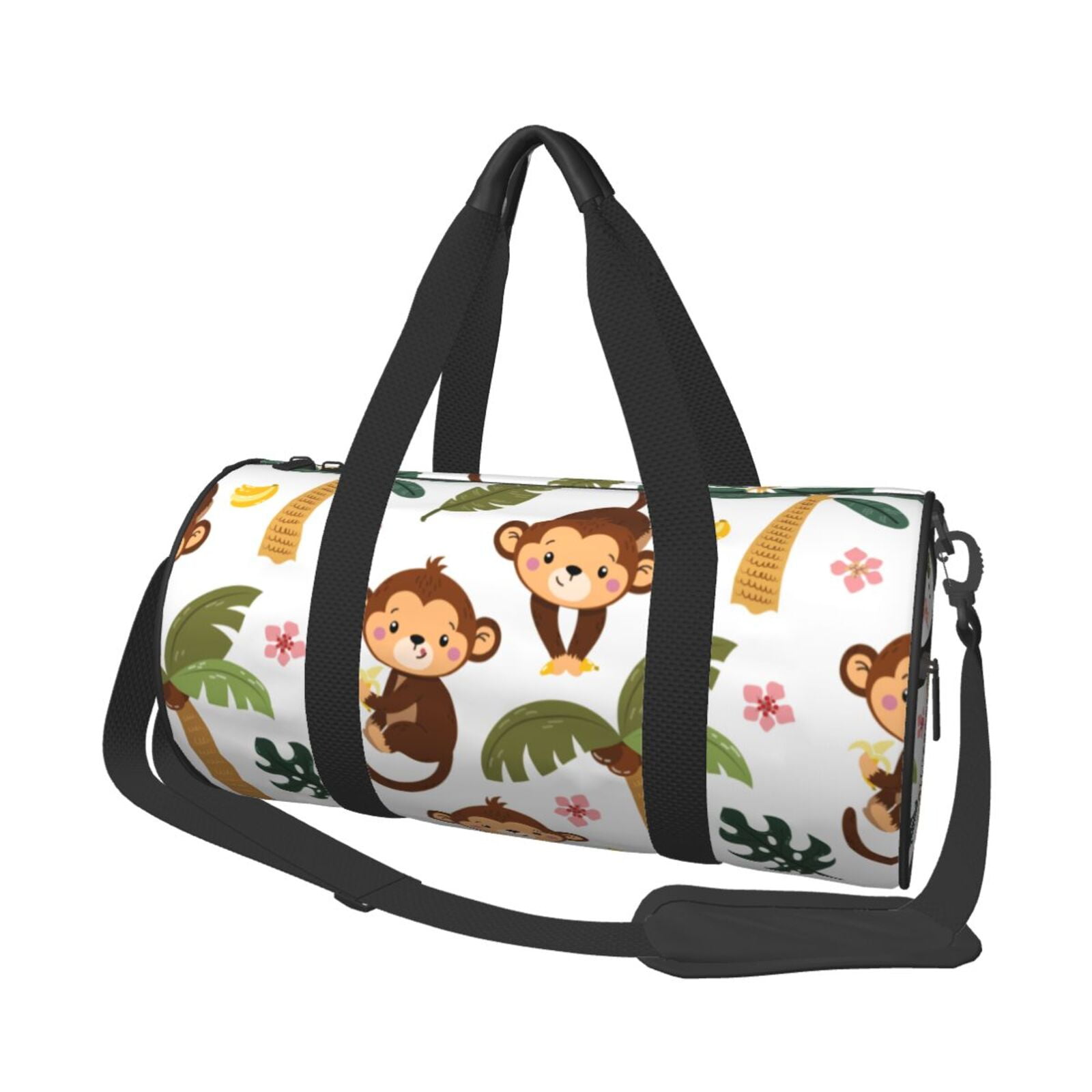 Easygdp Monkeys Swinging from Palms Travel Bag, Camping, Weekend, Carry ...