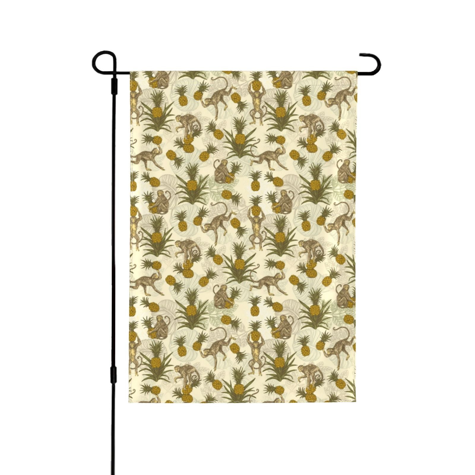 Easygdp Monkeys and Pinealpples Garden Flag Yard Flag Welcome Flag ...