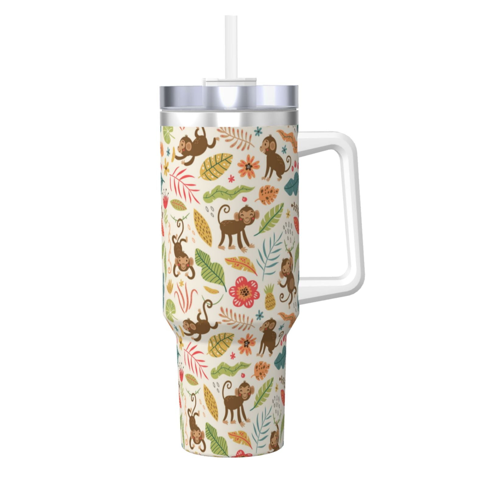 Easygdp Monkeys in the Jungle Insulated Stainless Steel Hot/Cold Coffee ...