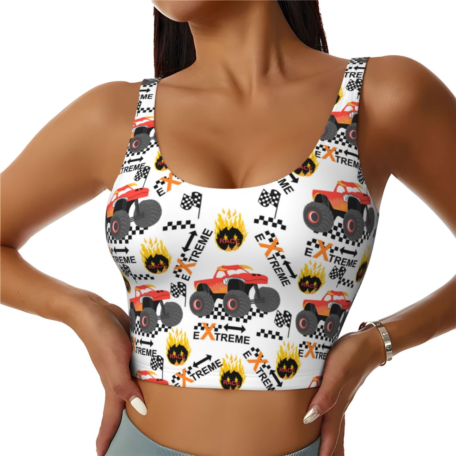 Easygdp Monster truck for Women, High Impact Yoga Exercise Athletic Bras - Available in Various ...