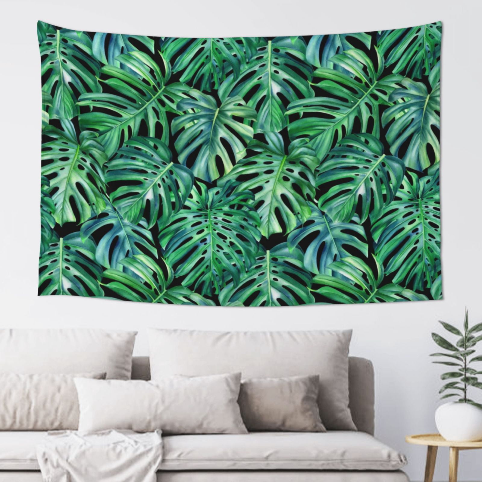 Easygdp Monstera Leaves Tapestry Wall Hanging, Wall Tapestries for ...