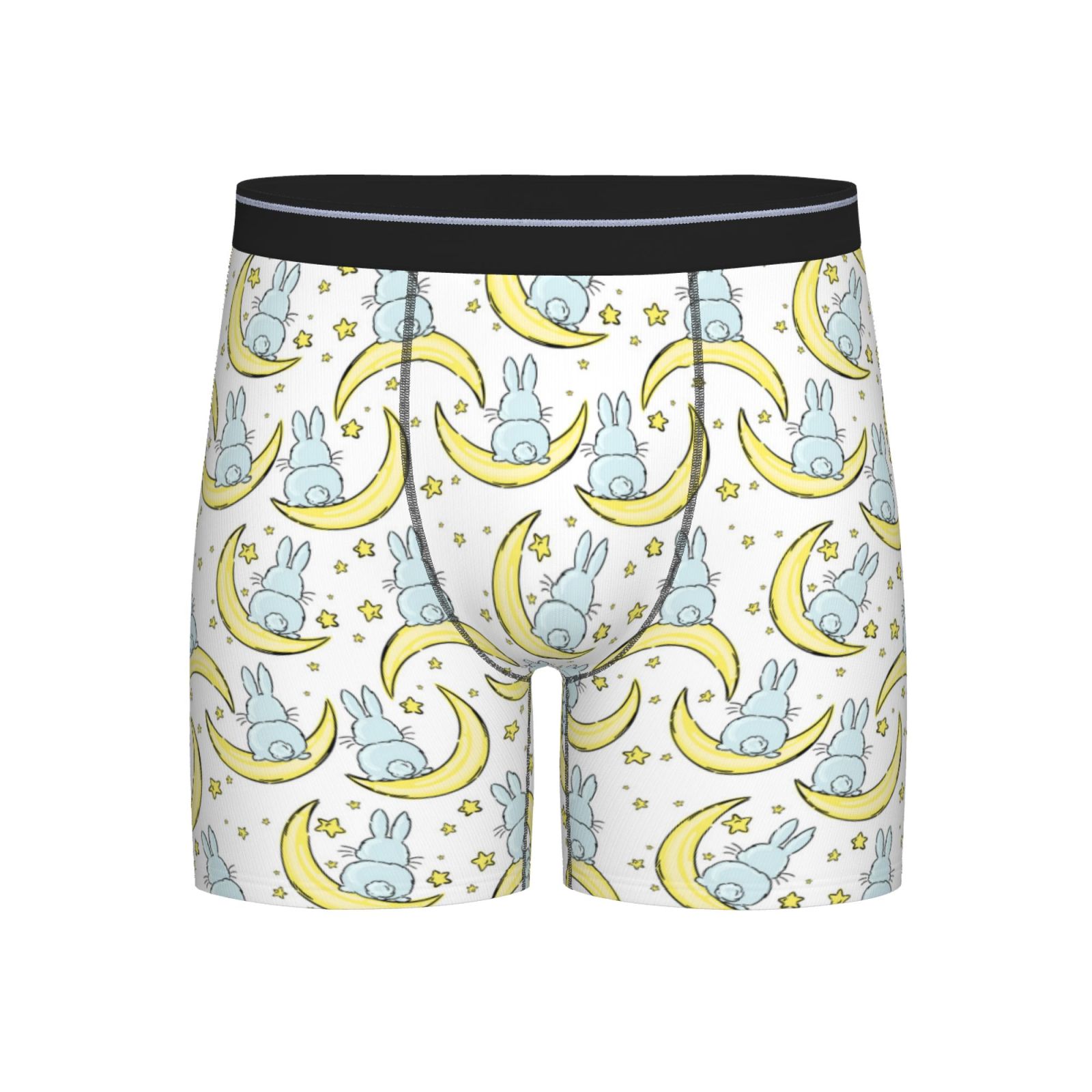 Easygdp Moon And Rabbit Men's Boxer Briefs Men’s Underwear Boxer Briefs ...