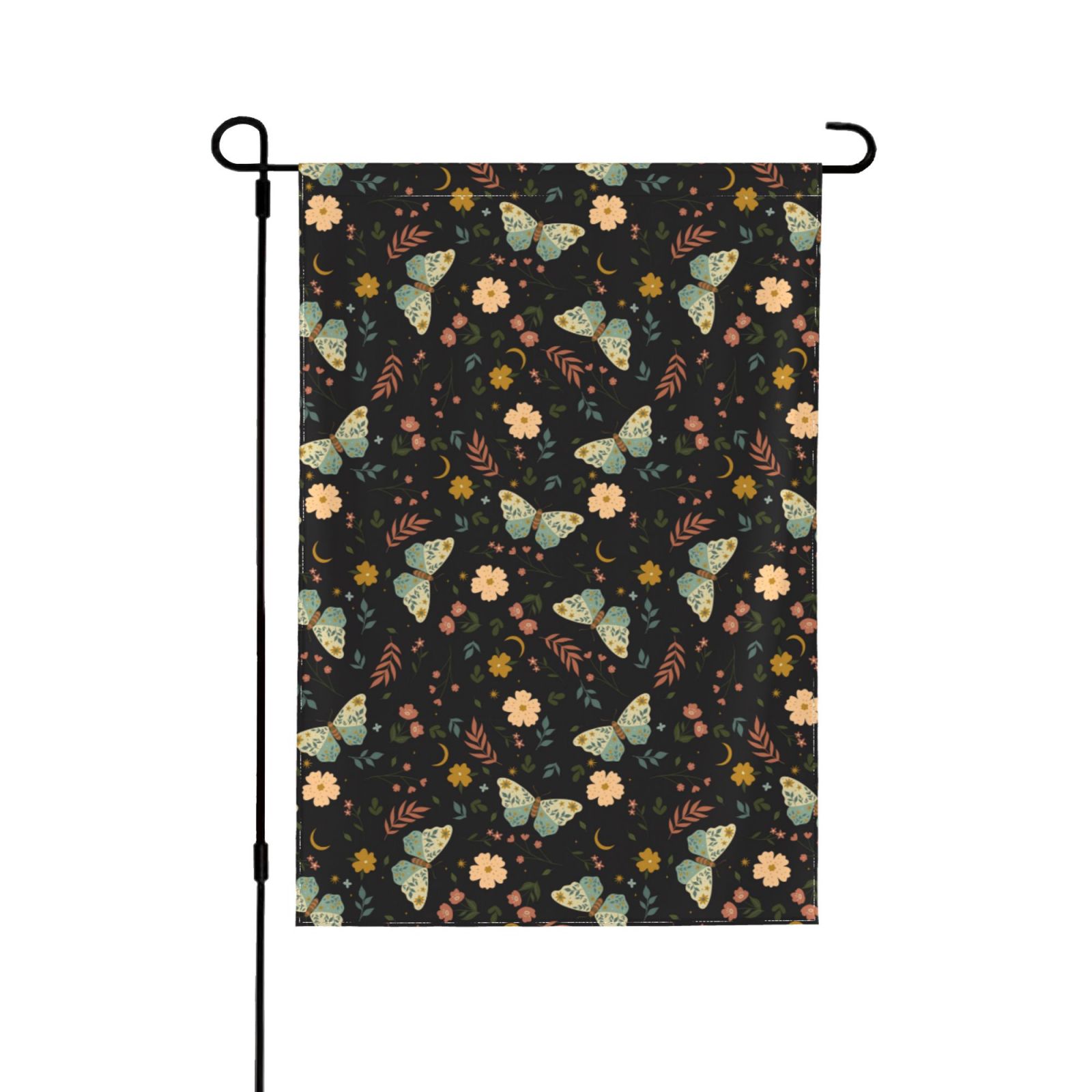 Easygdp Moth And Flowers Garden Flag Yard Flag Welcome Flag, Double ...