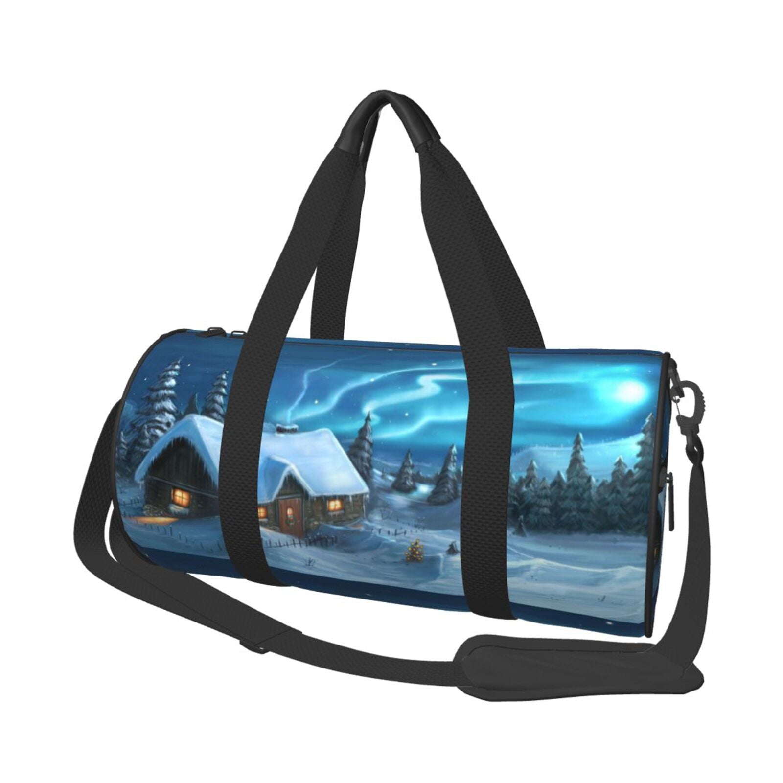 Easygdp Mountain Cottage In Snow Travel Bag, Camping, Weekend, Carry On ...