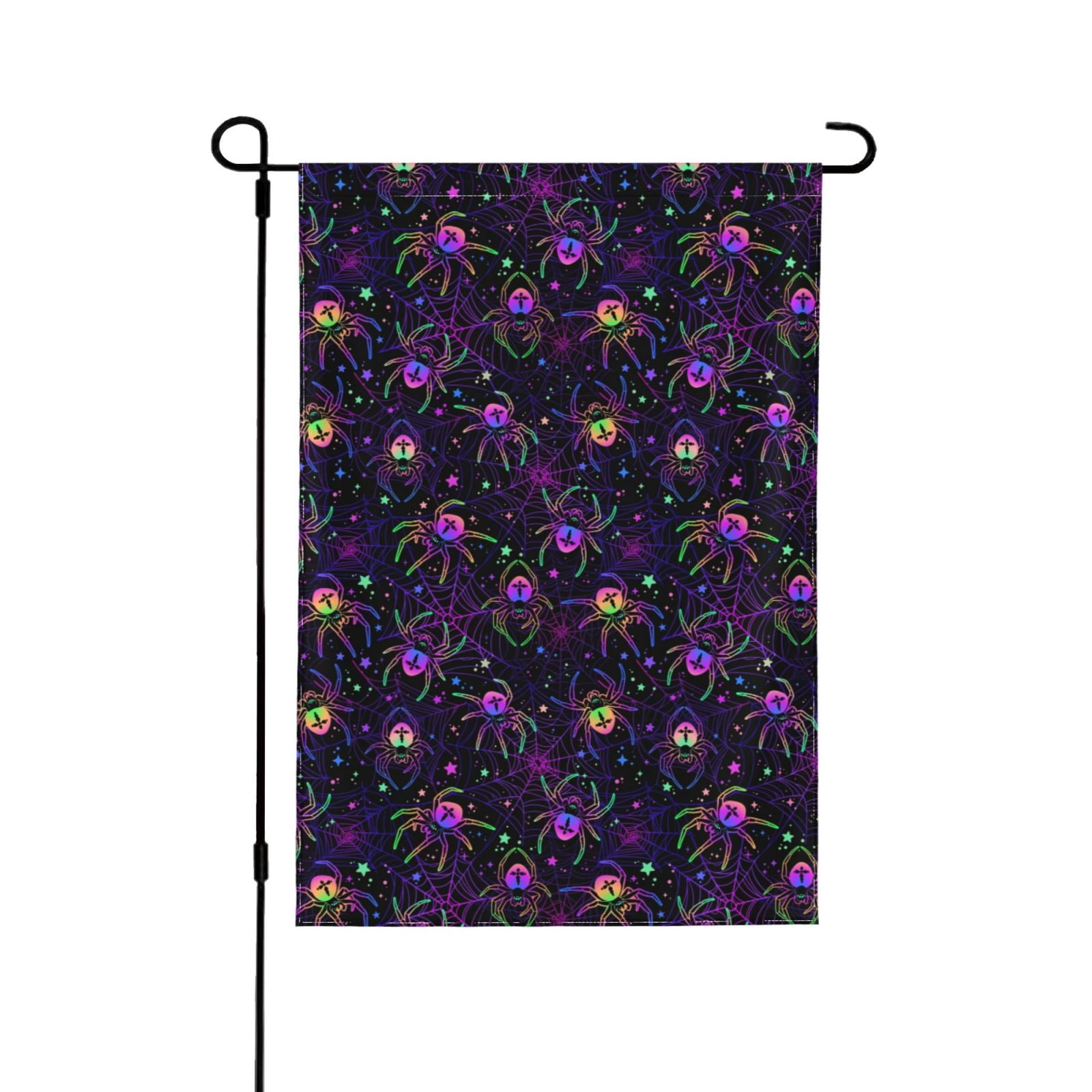 Easygdp Multi-colored Spiders Garden Flag Yard Flag Welcome Flag ...