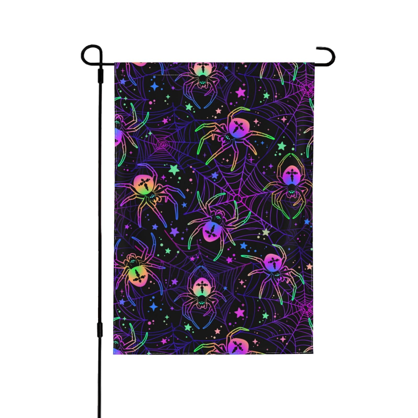 Easygdp Multi-colored Spiders Garden Flag Yard Flag Welcome Flag ...