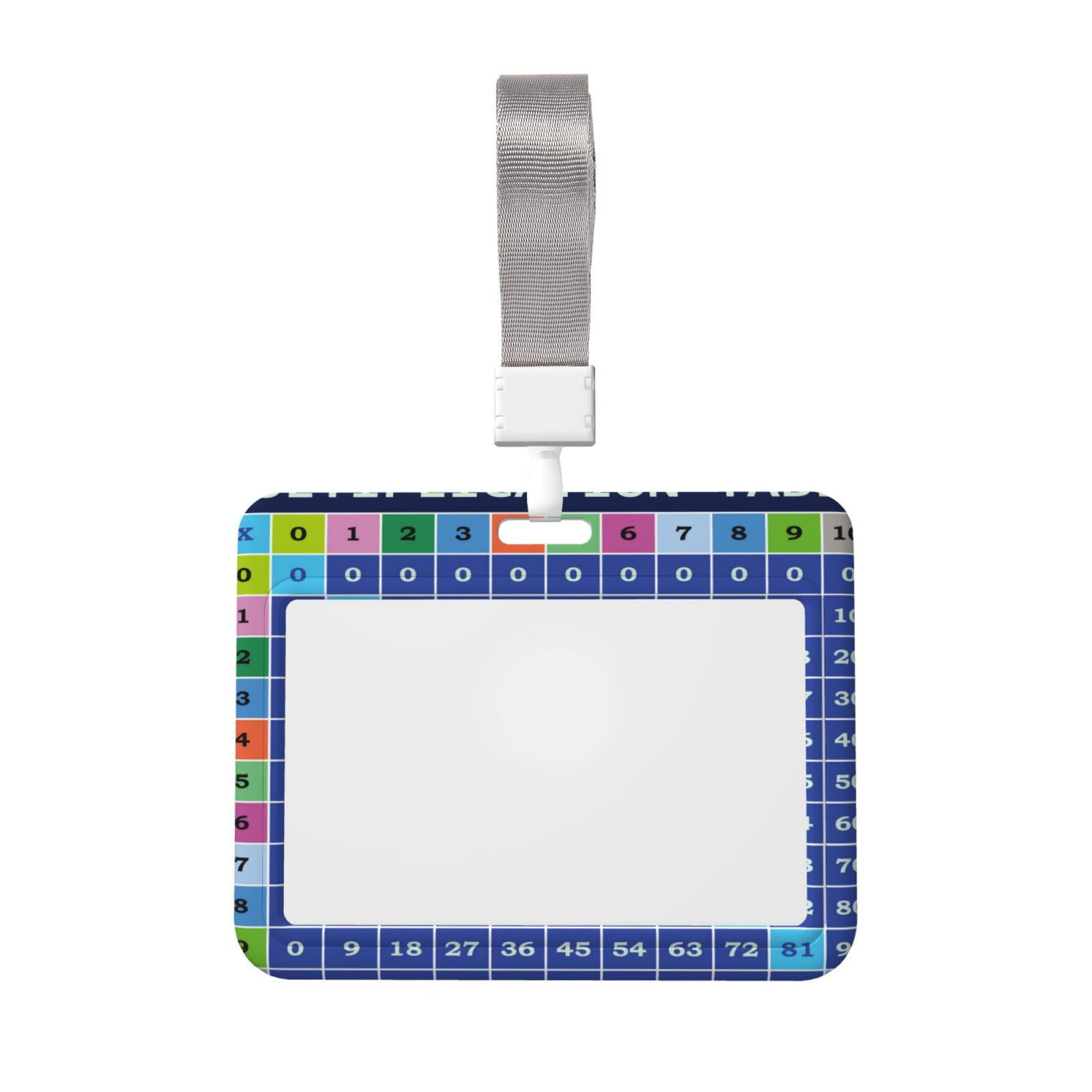 Easygdp Multiplication Table Card Badge Holder Work Badge Sleeve for ...