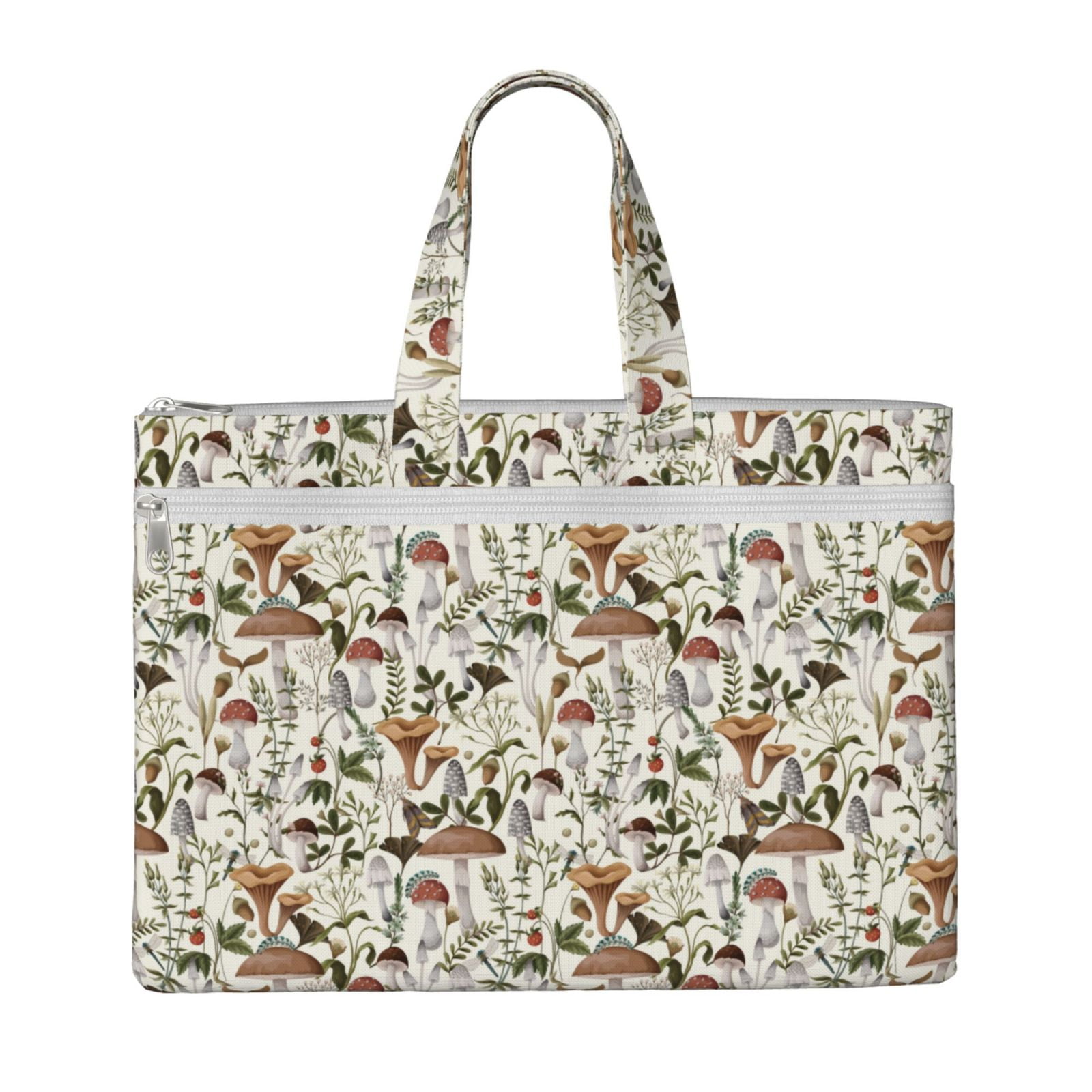 Easygdp Mushroom Garnish Canvas Document Bag File Bag Handle Business ...