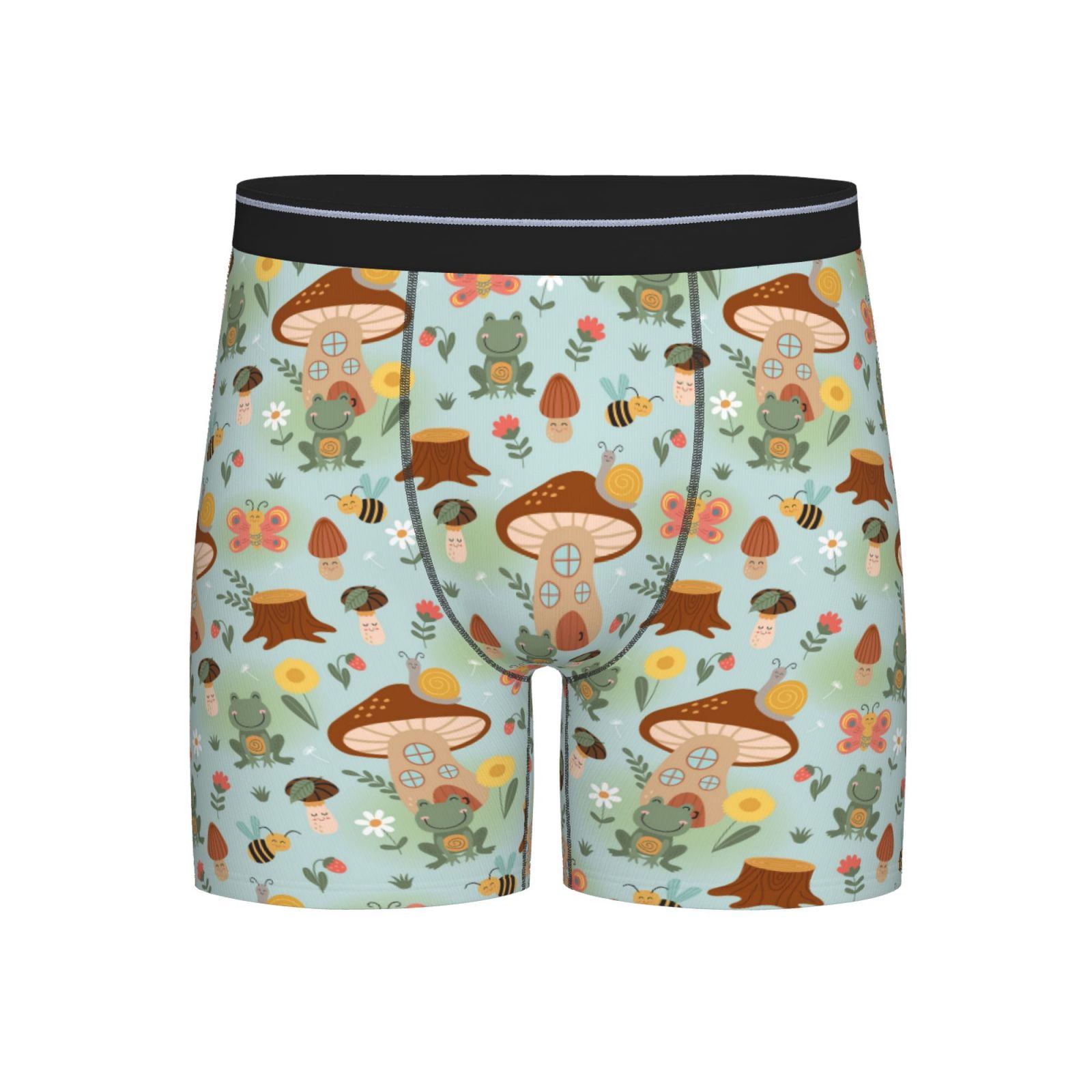 Easygdp Mushroom House Insect Frog Men's Boxer Briefs Men’s Underwear ...