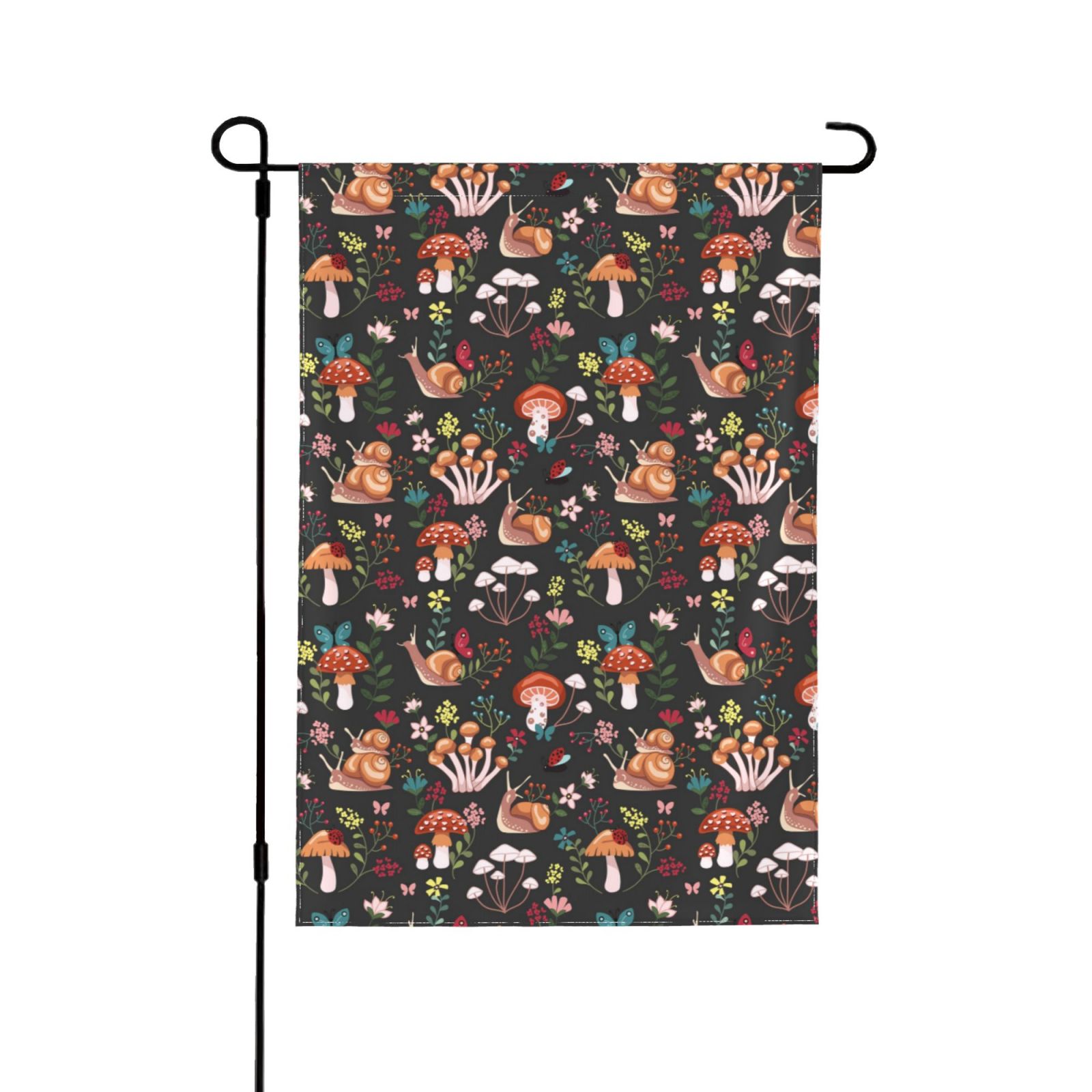 Easygdp Mushroom With Snails Garden Flag Yard Flag Welcome Flag, Double ...