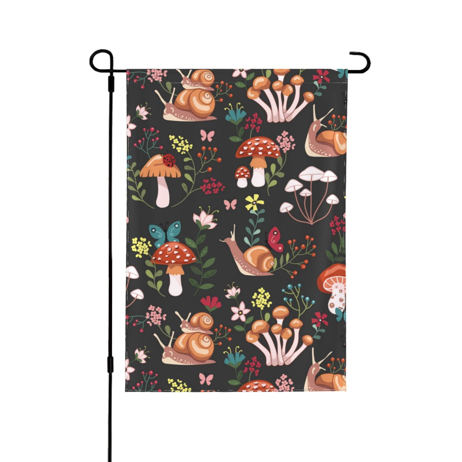 Easygdp Mushroom With Snails Garden Flag Yard Flag Welcome Flag, Double ...