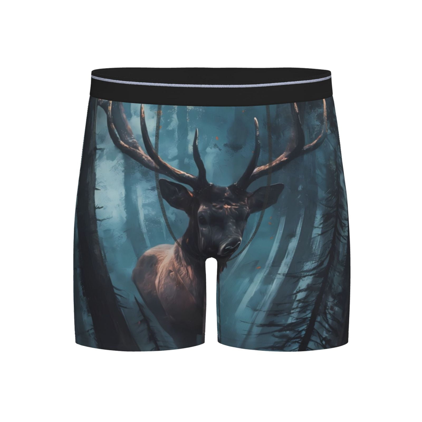 Easygdp Mystical Forest Elk Men's Boxer Briefs Men’s Underwear Boxer ...