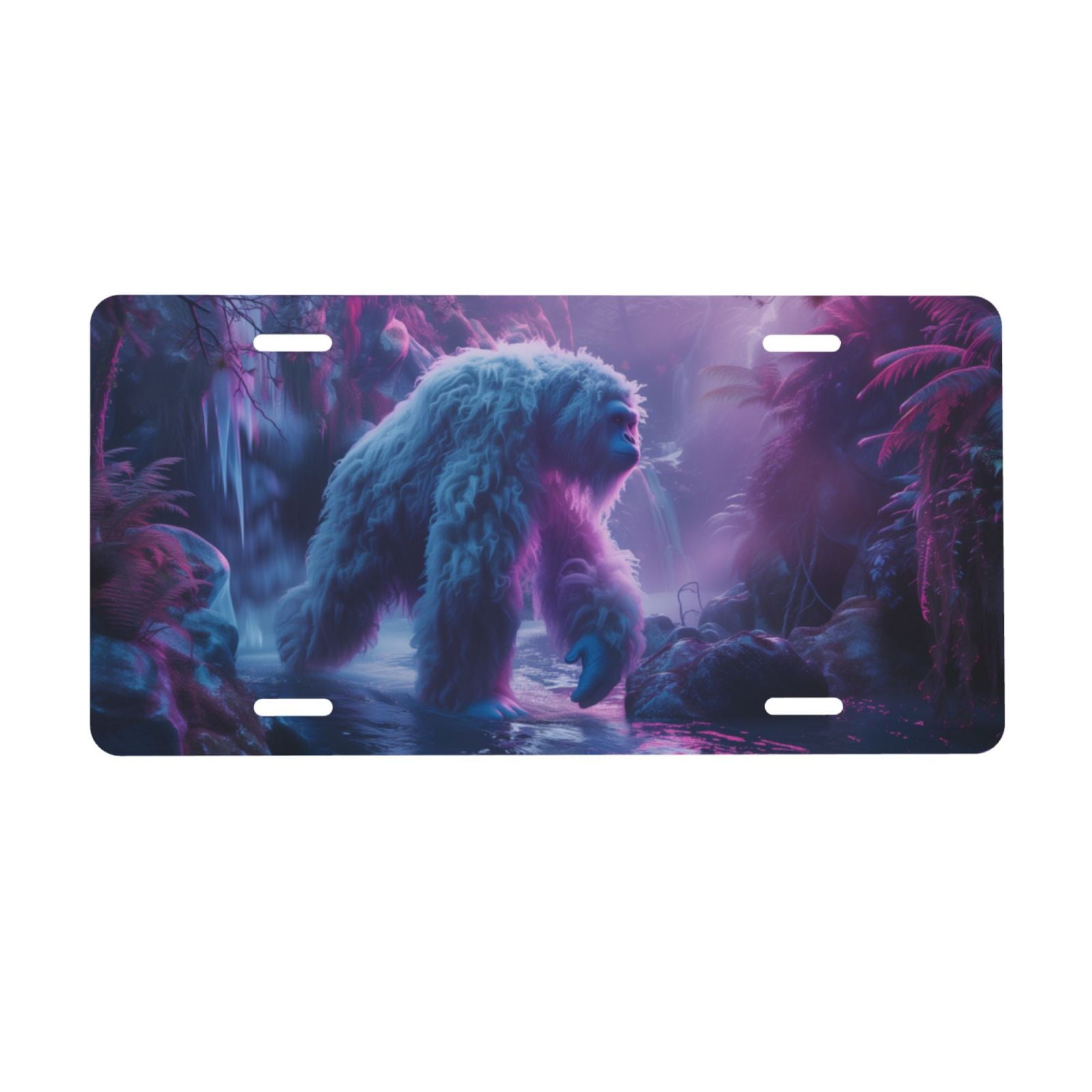Easygdp Mystical White gorilla Jungle License Plate Car Front License ...