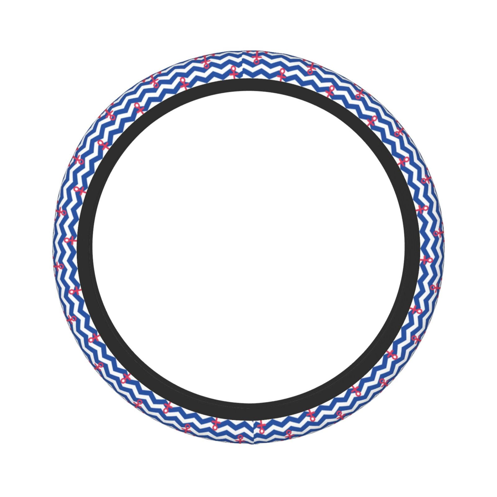 Easygdp Nautical Anchors Elastic Steering Wheel Cover, Auto Accessories ...