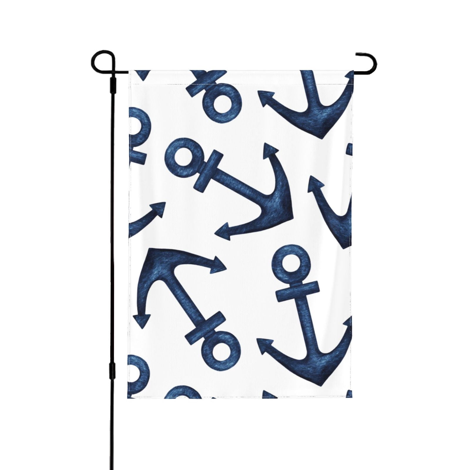 Easygdp Navy Blue Anchor Garden Flag Yard Flag Welcome Flag, Double ...
