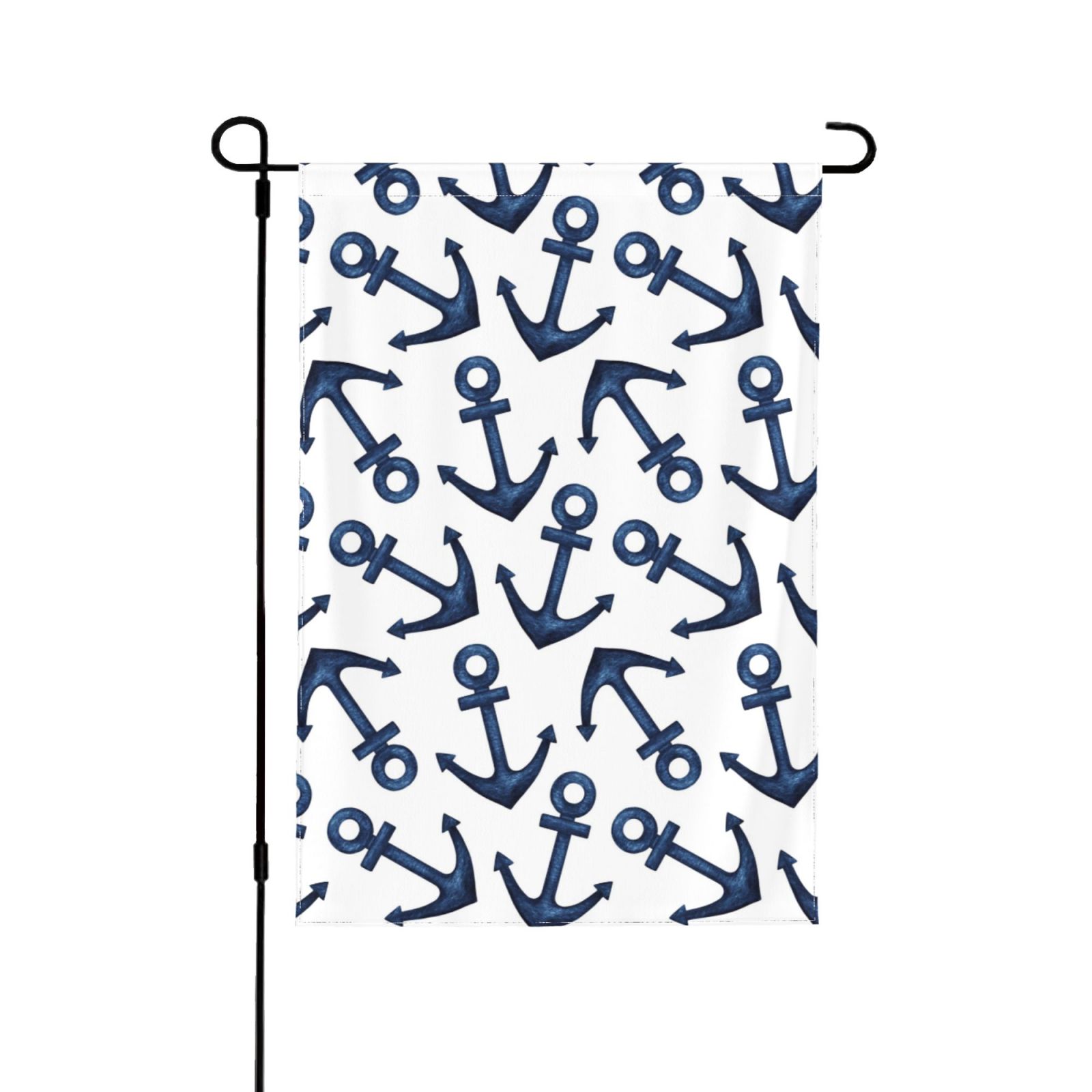 Easygdp Navy Blue Anchors Garden Flag Yard Flag Welcome Flag, Double ...