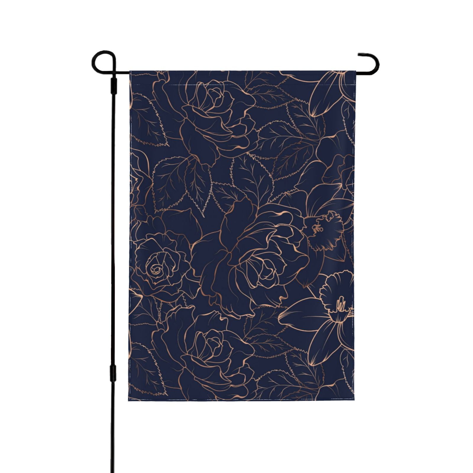 Easygdp Navy Dark Blue Garden Flag Yard Flag Welcome Flag, Double-Sided ...