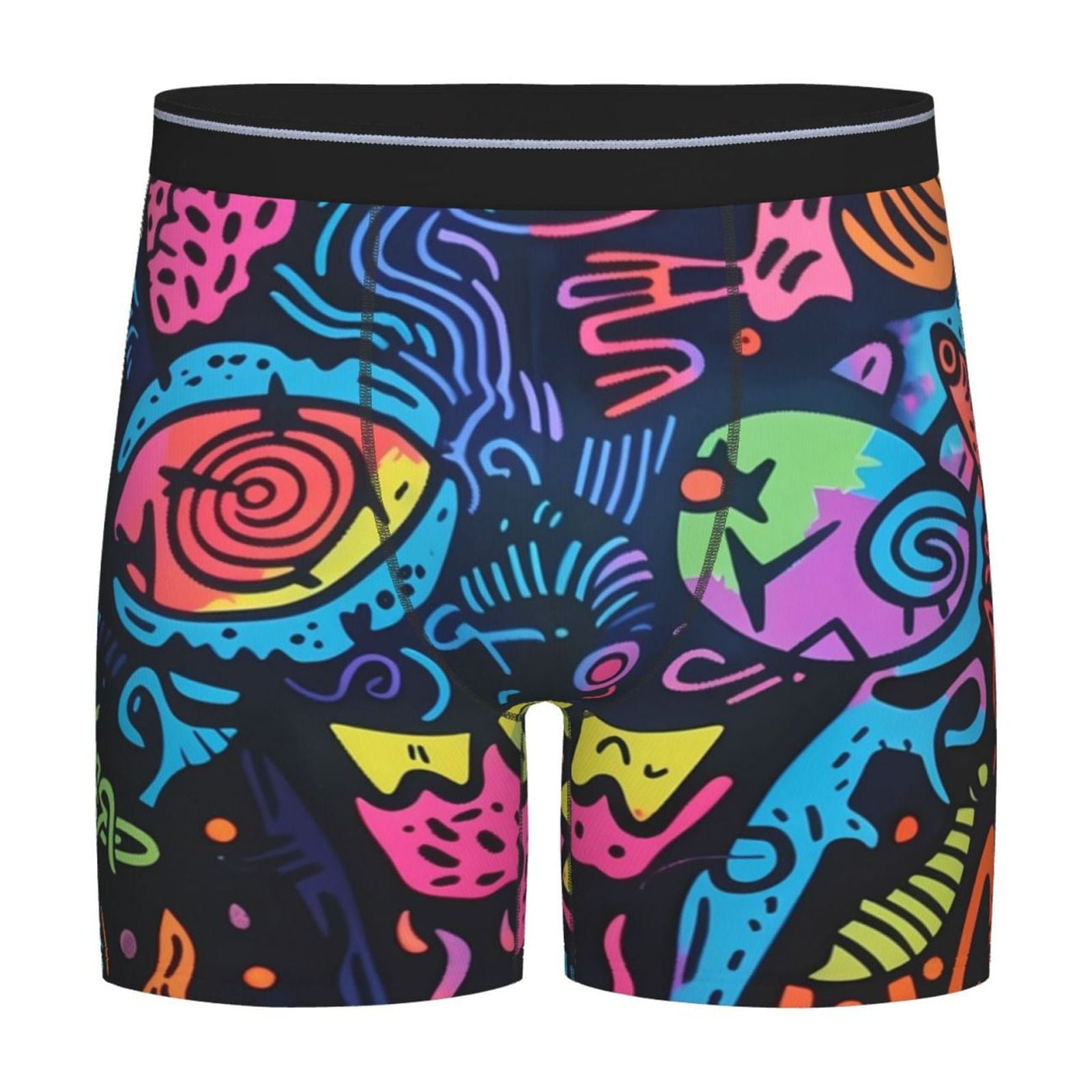 Easygdp Neon Graffiti Urban Art Men's Boxer Briefs Men’s Underwear ...
