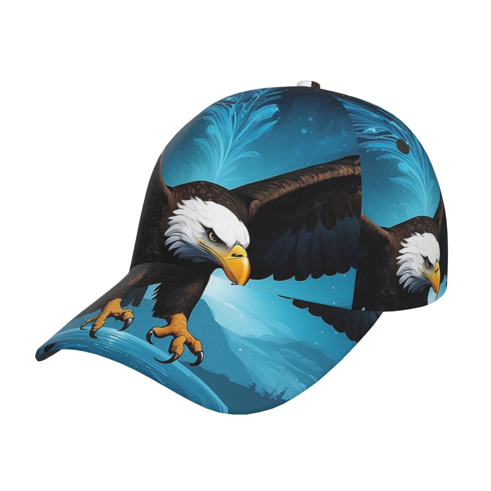 Easygdp Night Sky Forest Bald Eagle Baseball Cap with Adjustable Buckle ...