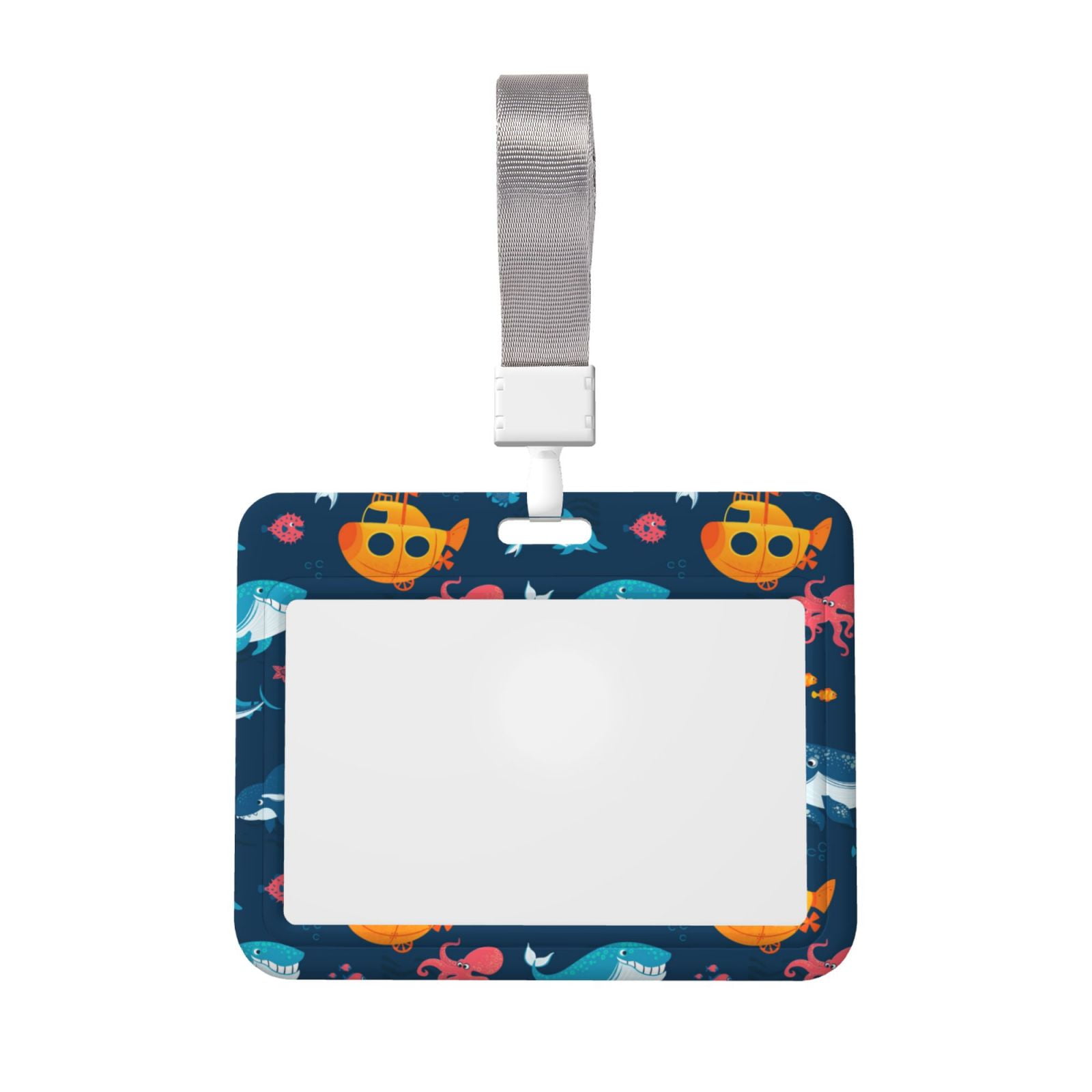 Easygdp Ocean Floor Animals Card Badge Holder Work Badge Sleeve for ...