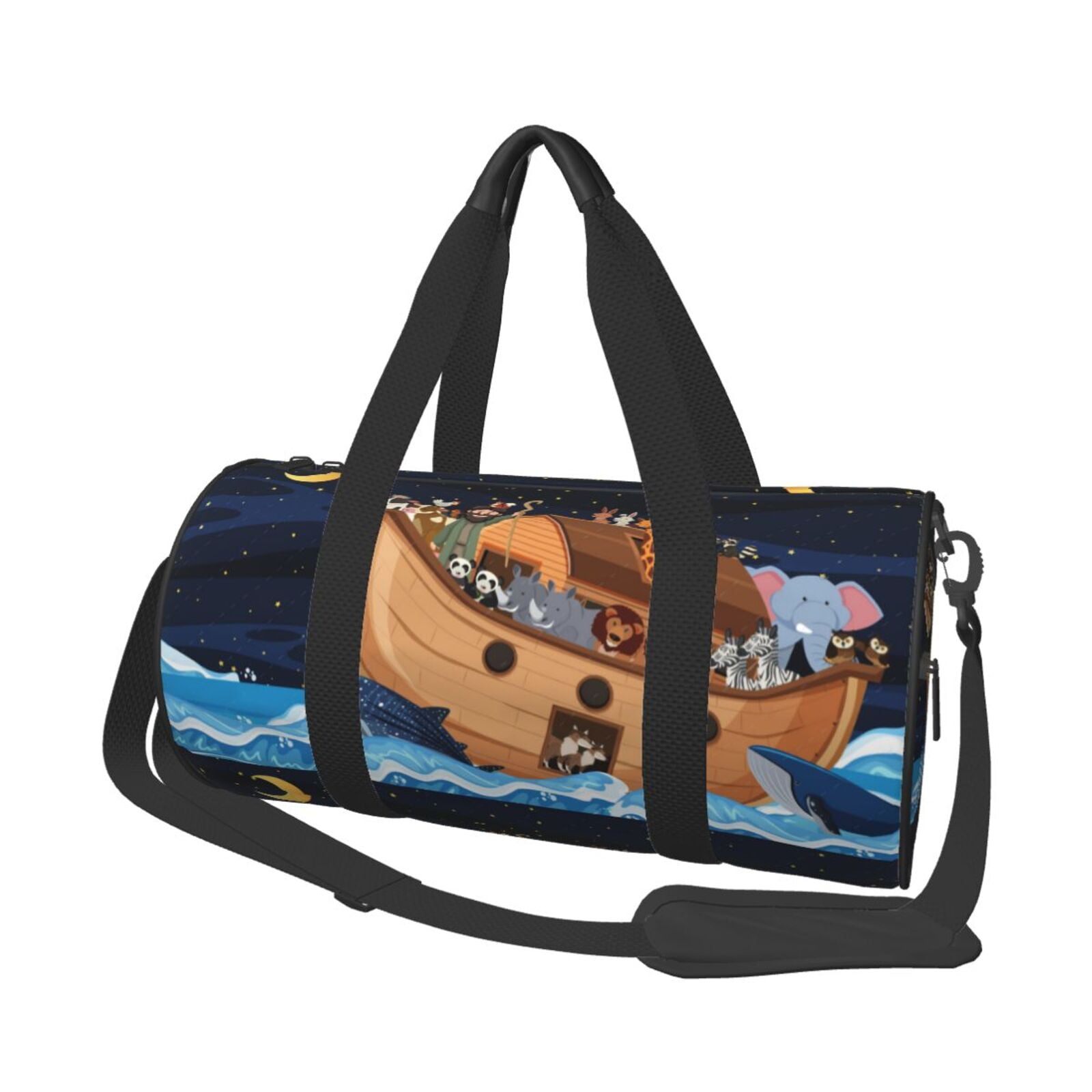 Easygdp Ocean Scene with Noah's Ark Travel Bag, Camping, Weekend, Carry On Overnight Duffel Bag ...
