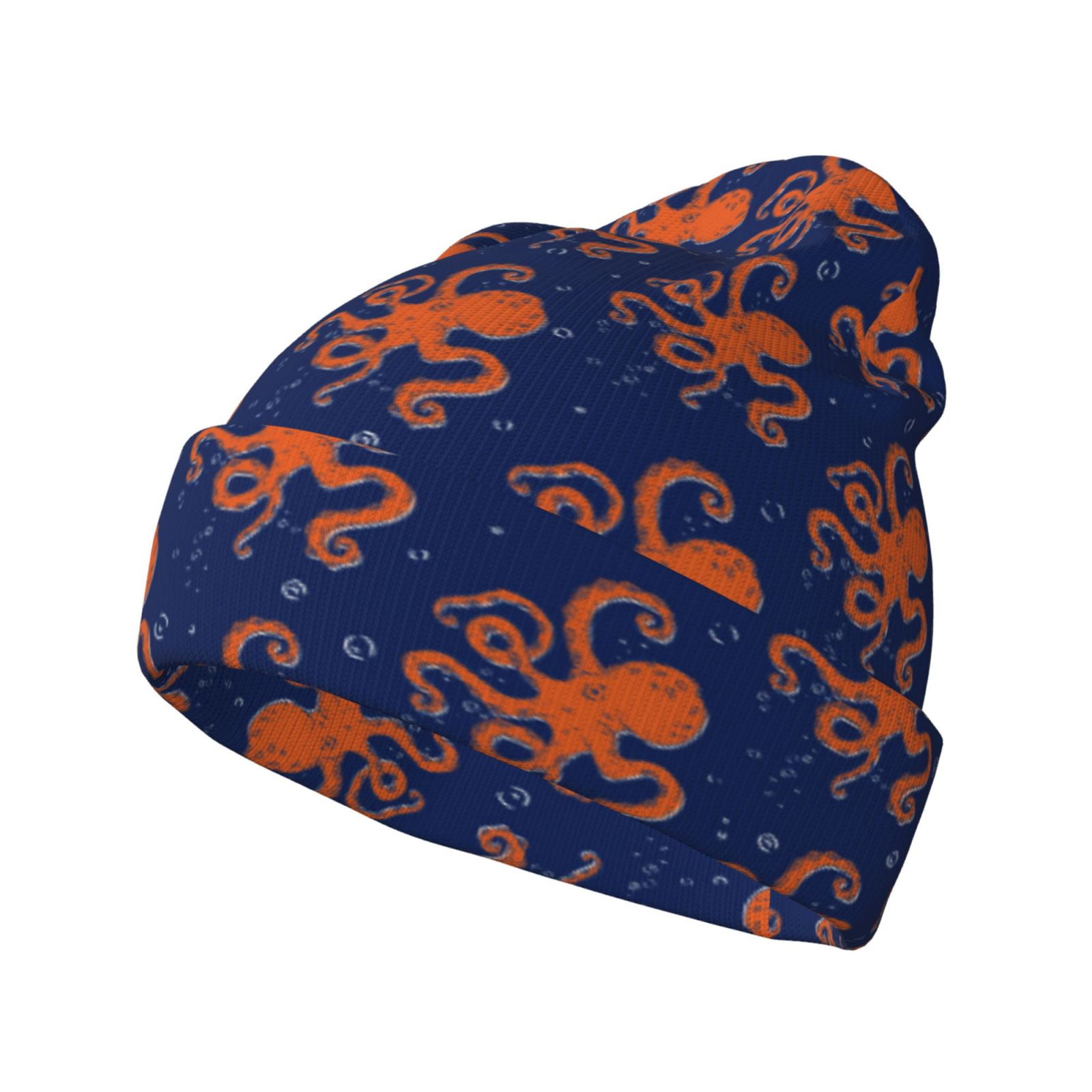 Easygdp Octopus Winter Beanie for Men Women Beanie Knit Hat Cuffed Cap ...
