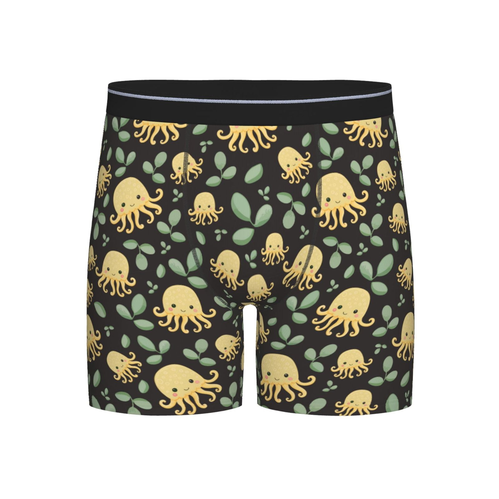 Easygdp Octopuses And Leaves Men's Boxer Briefs Men’s Underwear Boxer ...