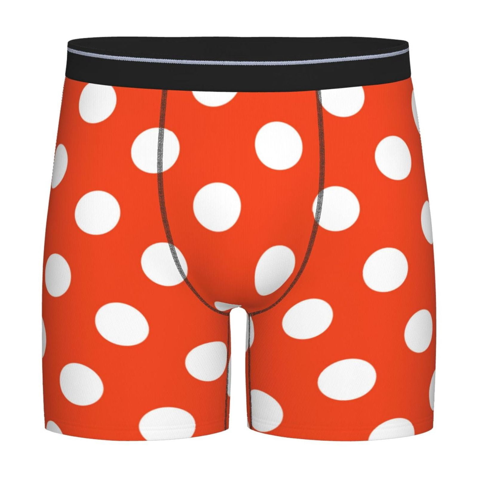 Easygdp Orange And White Polka Dot1 Men's Boxer Briefs Men’s Underwear ...