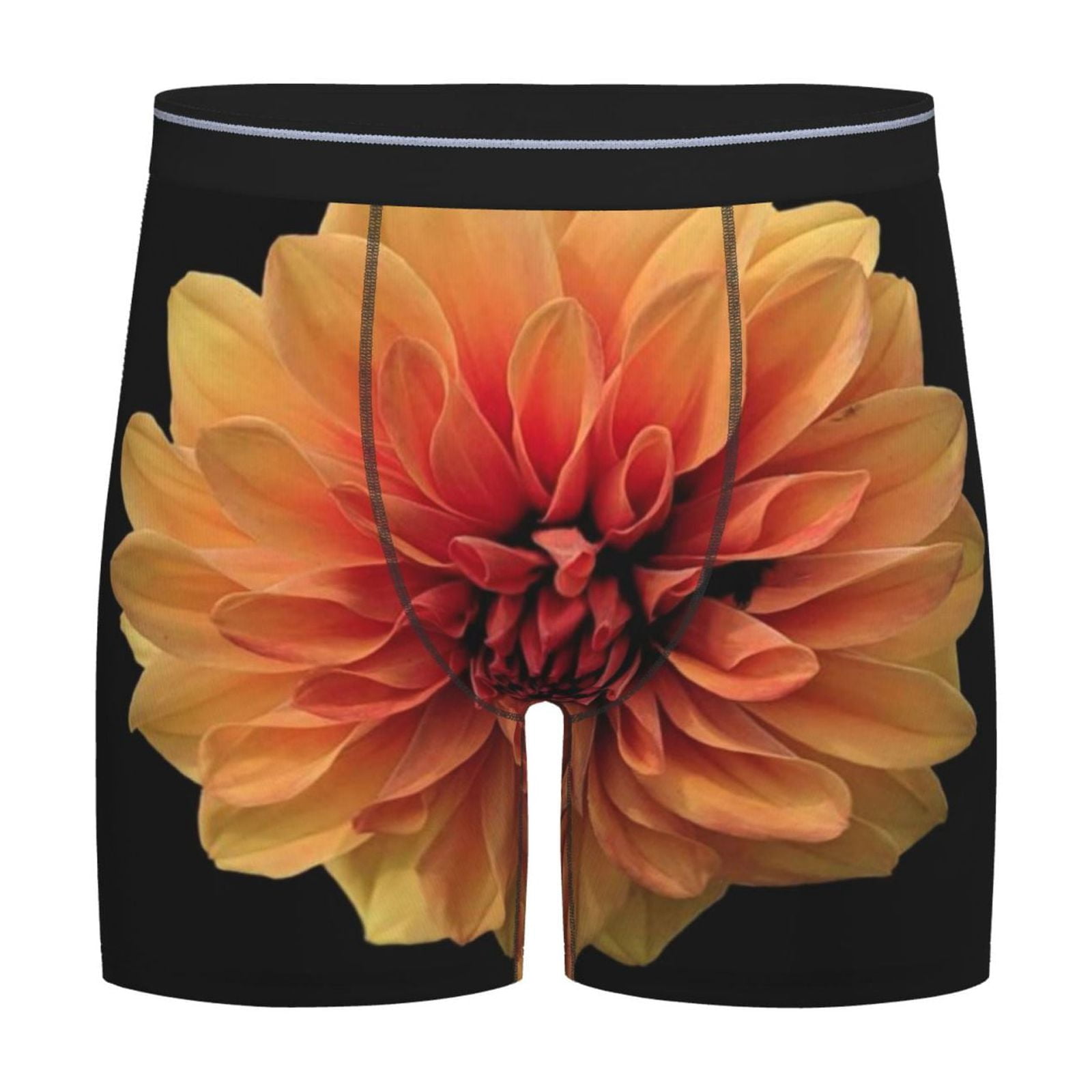 Easygdp Orange Dalia Men's Boxer Briefs Men’s Underwear Boxer Briefs ...