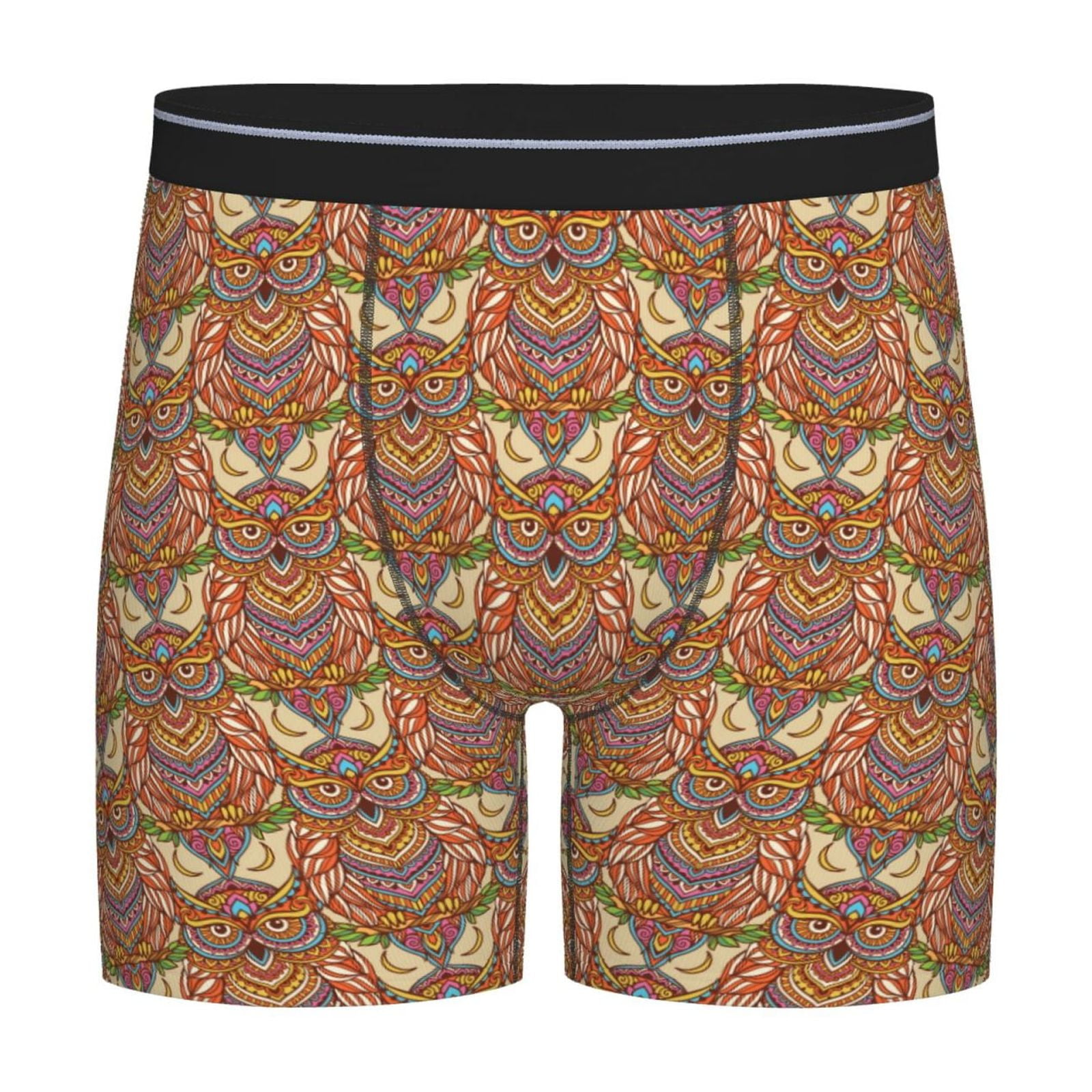 Easygdp Owl Mandala Men's Boxer Briefs Men’s Underwear Boxer Briefs for ...