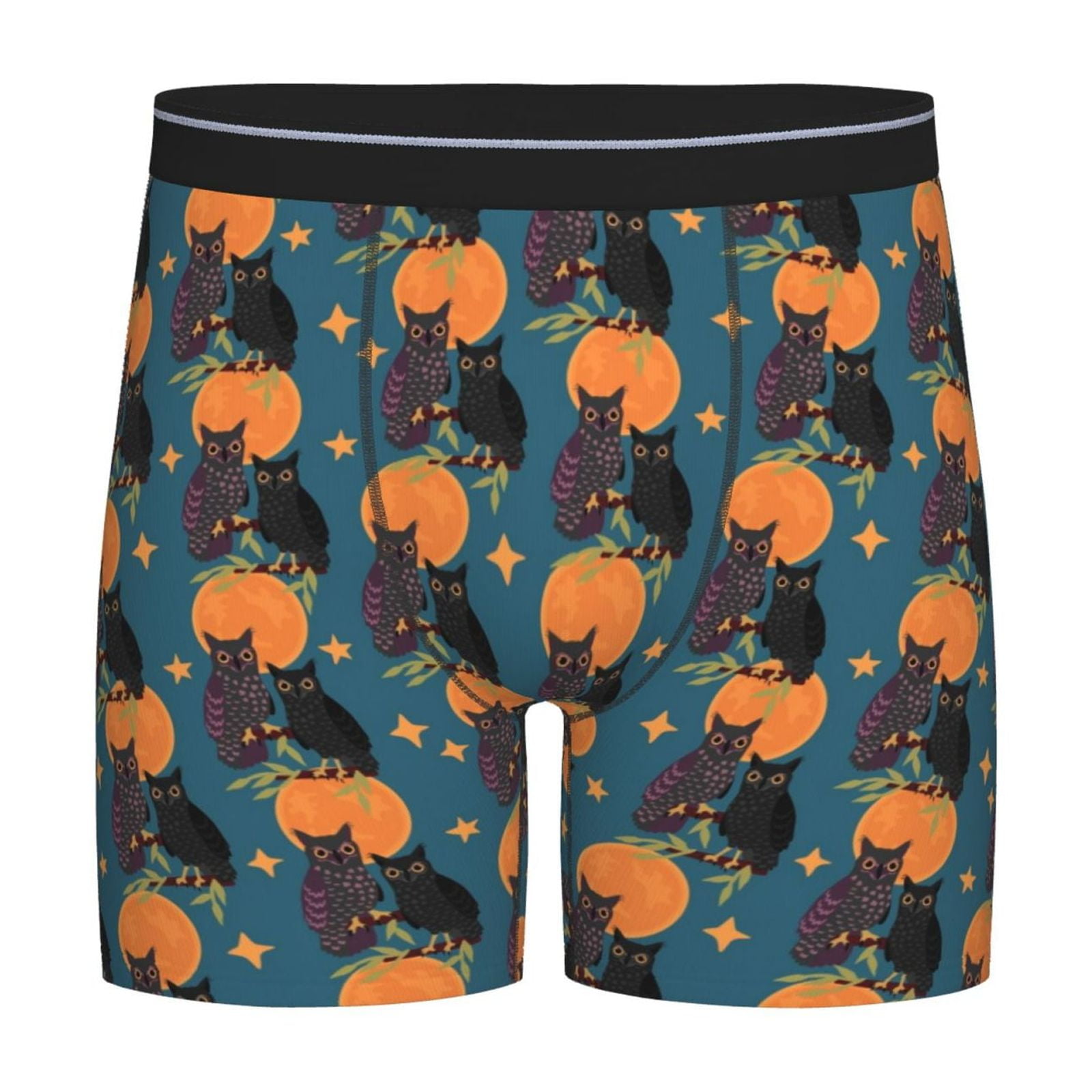 Easygdp Owls In Cartoon Style Men's Boxer Briefs Men’s Underwear Boxer ...
