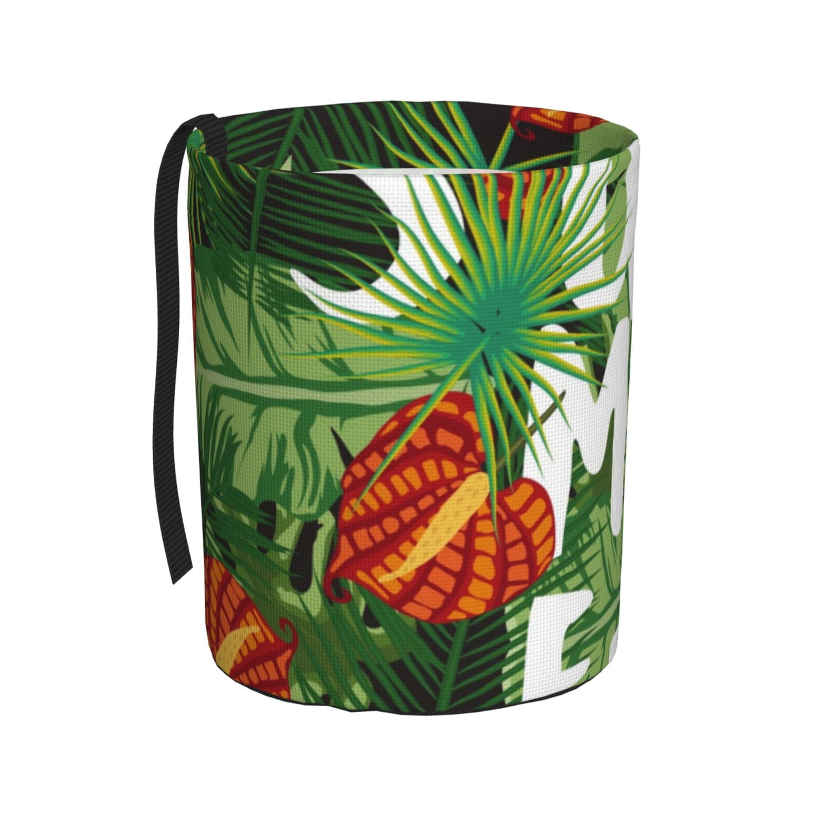 Easygdp Palm Leaves And Tropical Flowers Car Trash Can Garbage Car ...