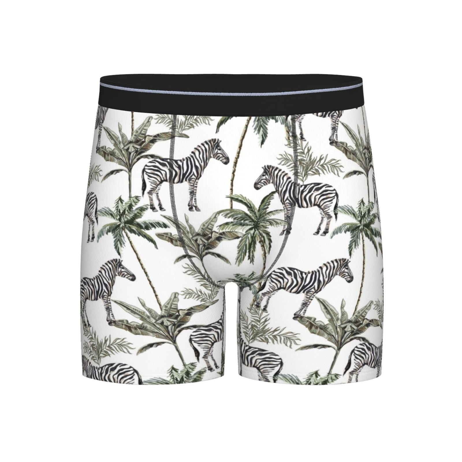 Easygdp Palm Trees Zebra Men's Boxer Briefs Men’s Underwear Boxer ...