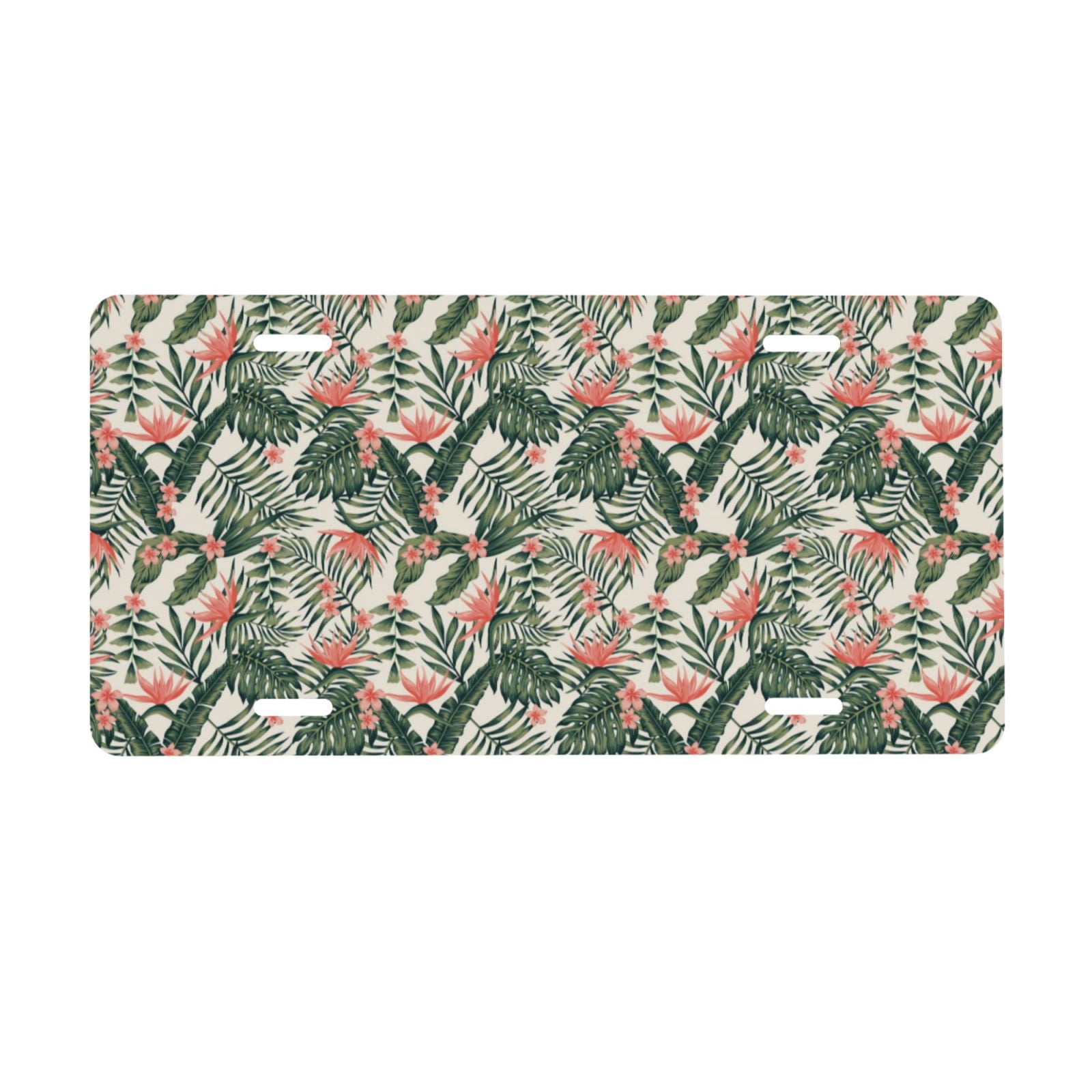 Easygdp Palm Trees and Tropical License Plate Car Front License Plate ...