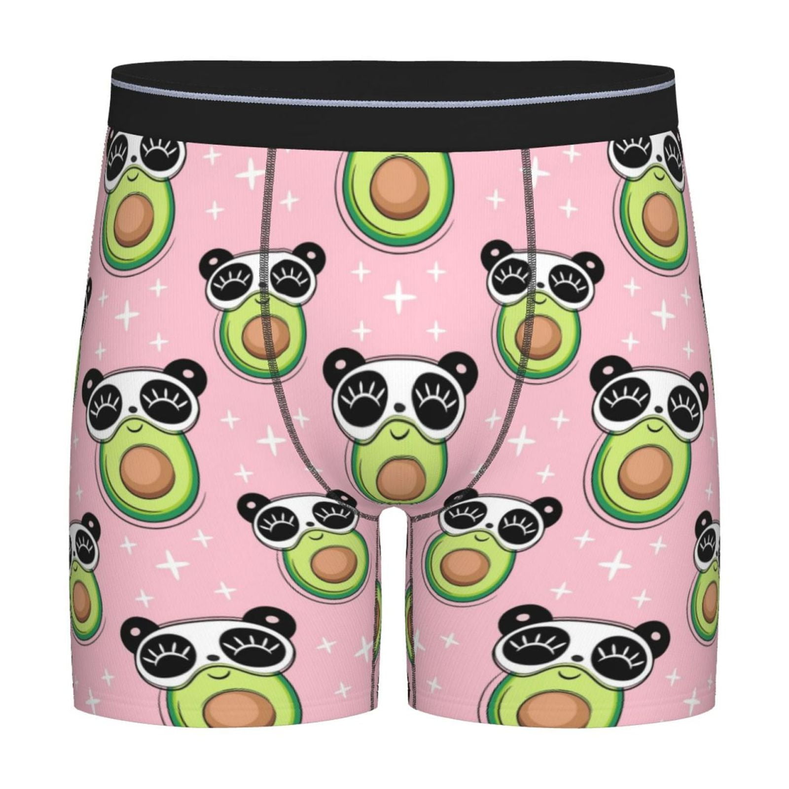 Easygdp Panda Avocado Men's Boxer Briefs Men’s Underwear Boxer Briefs ...