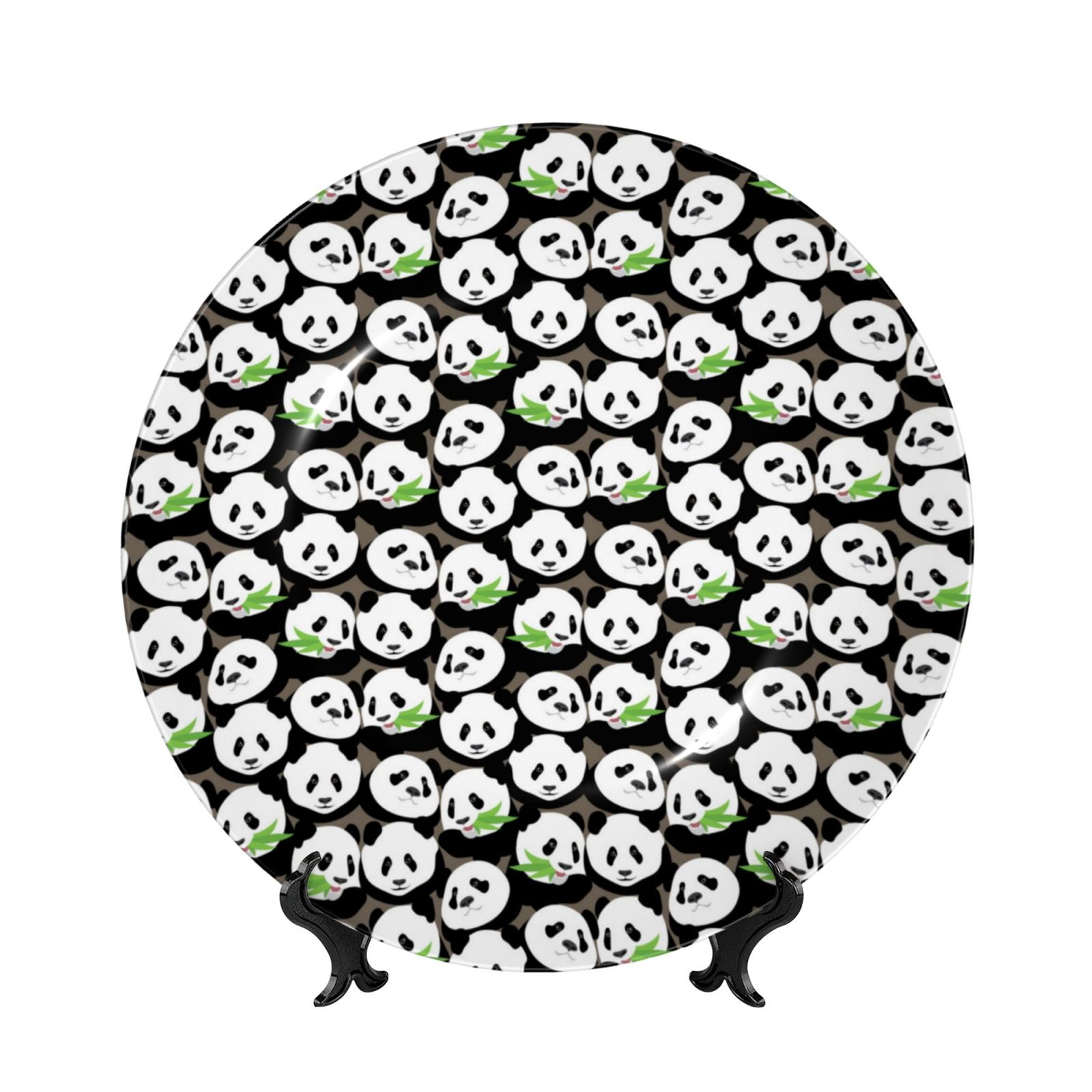 Easygdp Panda Bear Bone China Decorative Plate Ceramic Dinner Plates ...