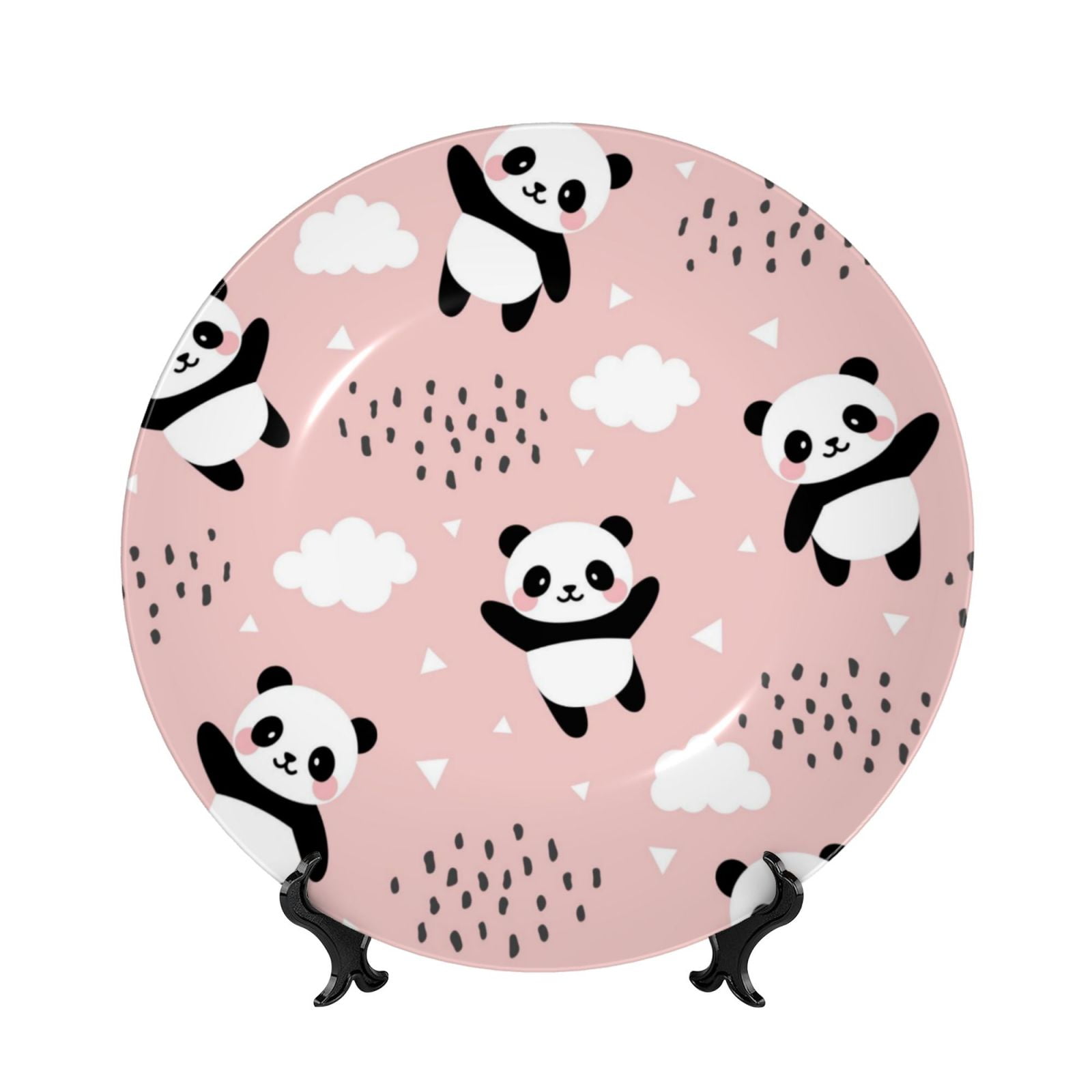 Easygdp Panda Bone China Decorative Plate Ceramic Dinner Plates Art ...