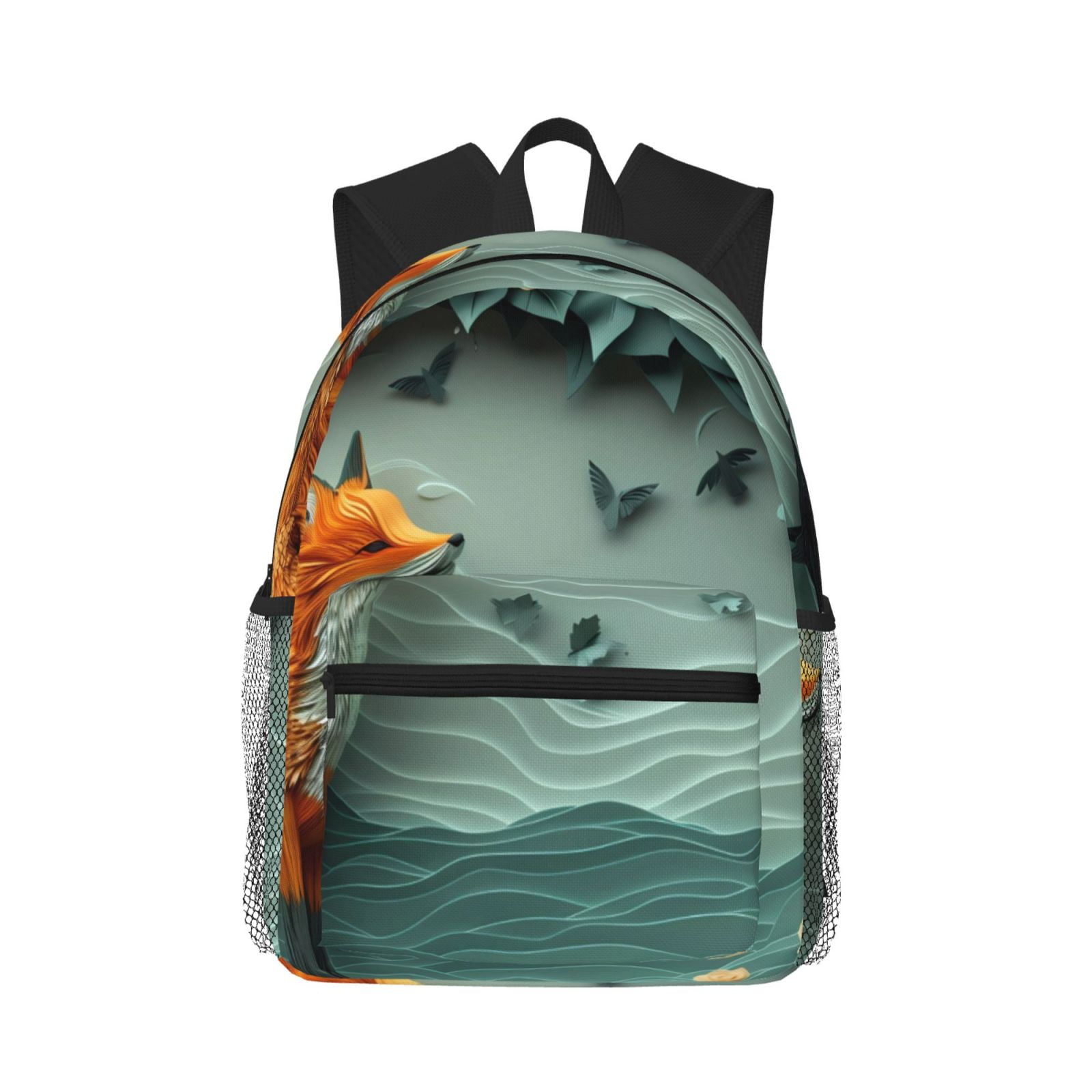 Easygdp Paper Fox Crow Fantasy Casual Laptop Backpack, Backpack for ...